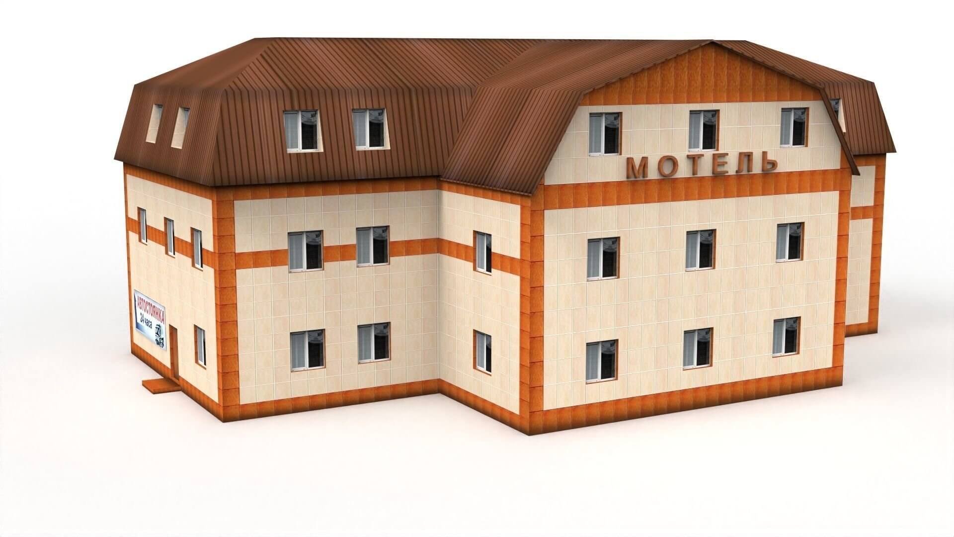 Roadside Motel - 3D Model by denlog