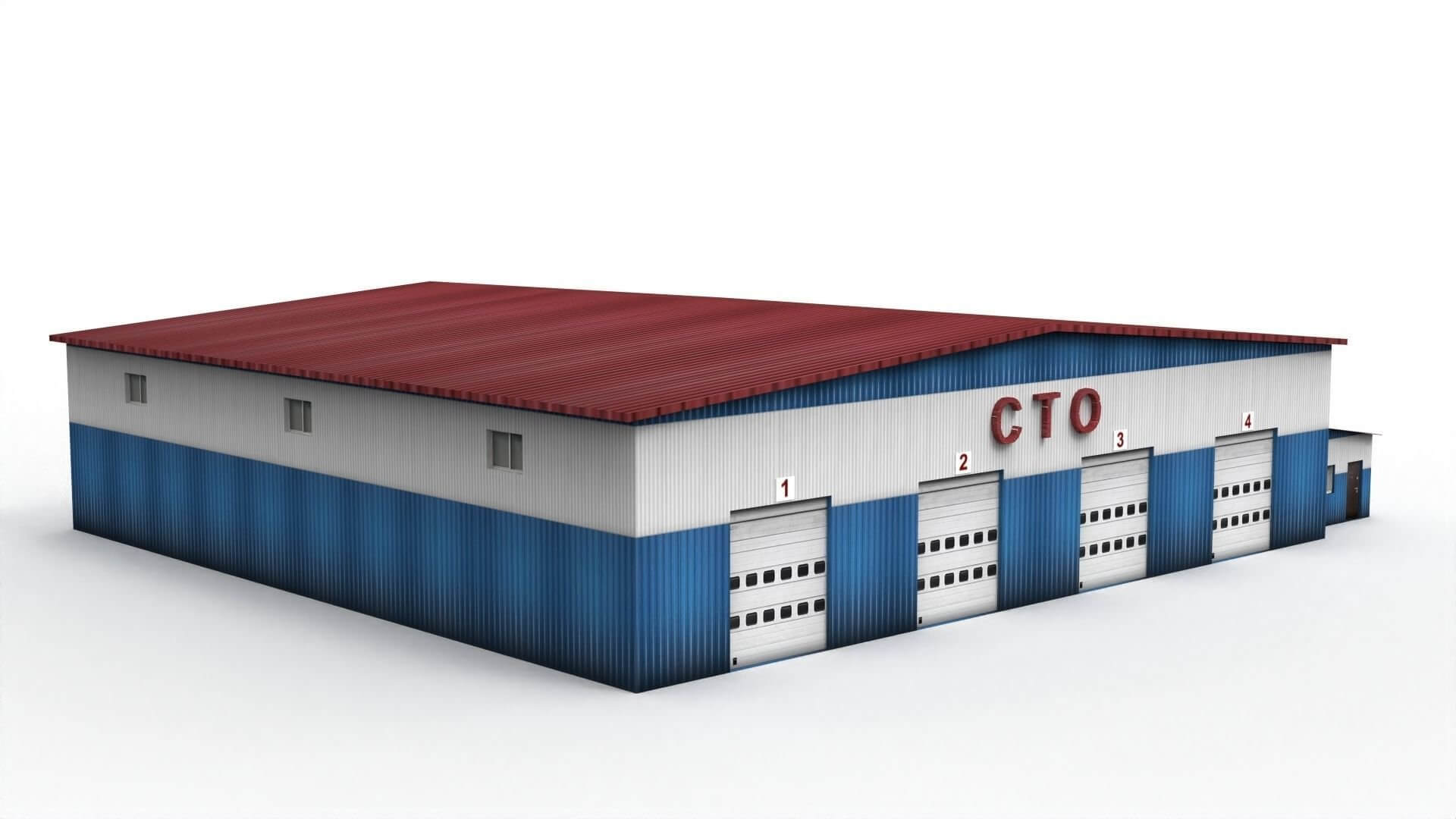 Service Station - 3D Model by denlog