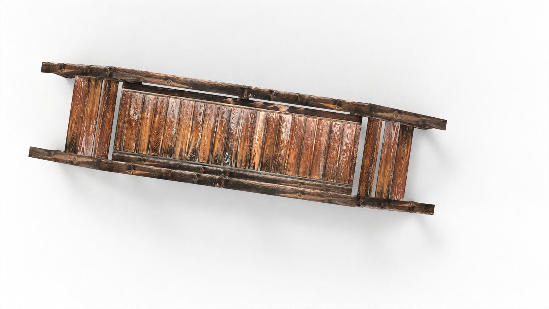 Small Wooden Bridge - 3D Model by denlog