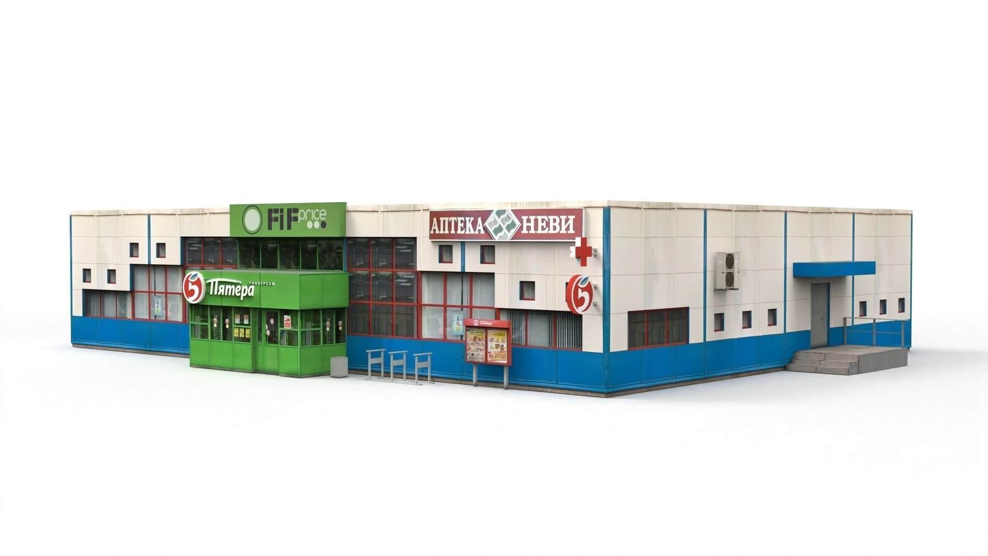 Supermarket - 3D Model by denlog