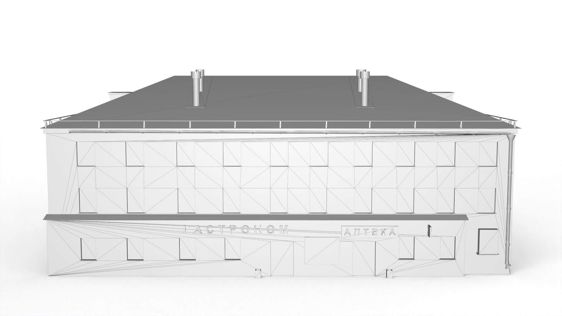 Three Story House - 3D Model by denlog