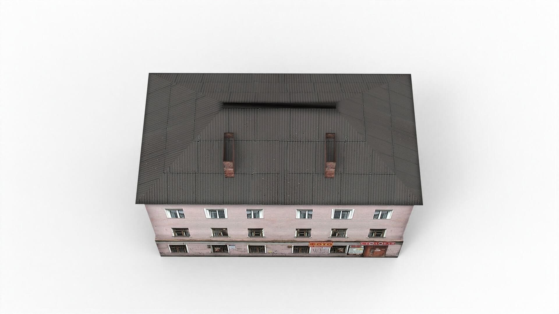 Three Story Residential Building - 3D Model by denlog