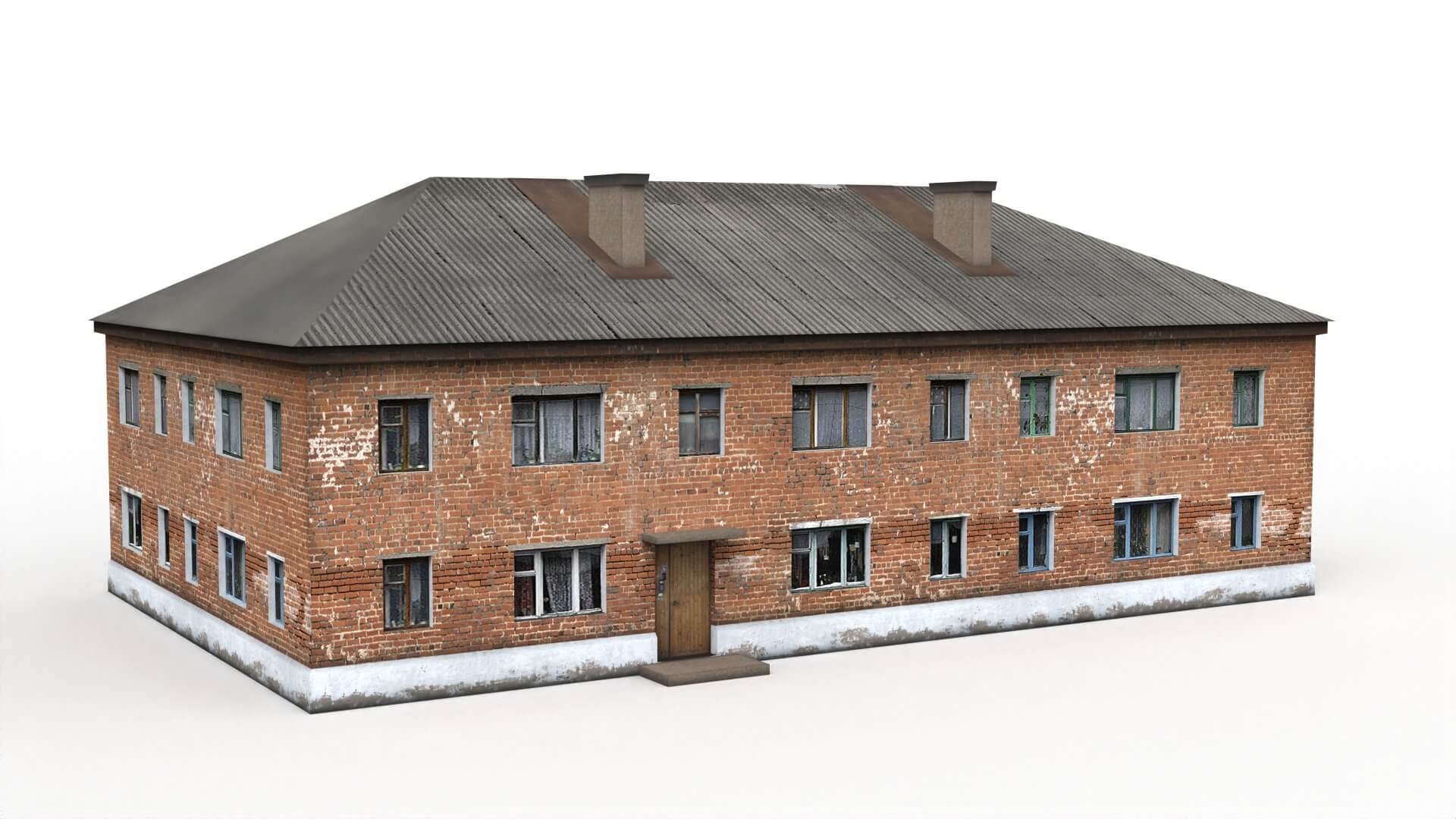 Two Story House - 3D Model by denlog