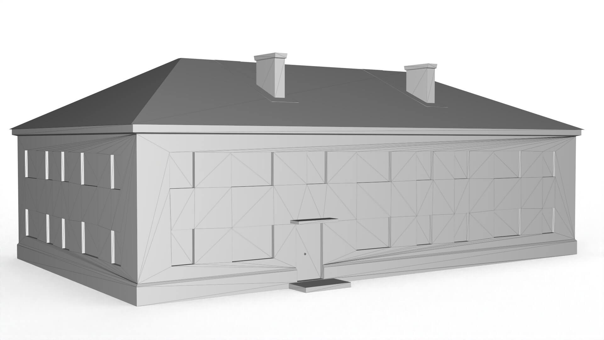 Two Story House - 3D Model by denlog