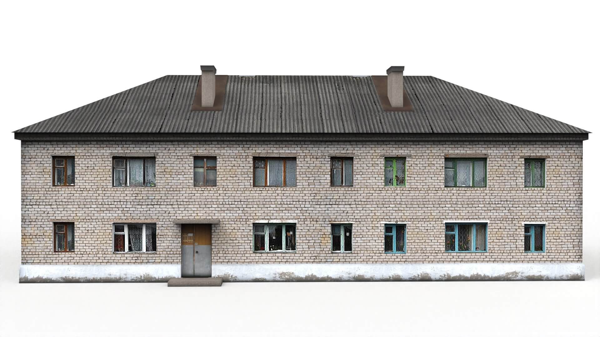 Two Story House - 3D Model by denlog