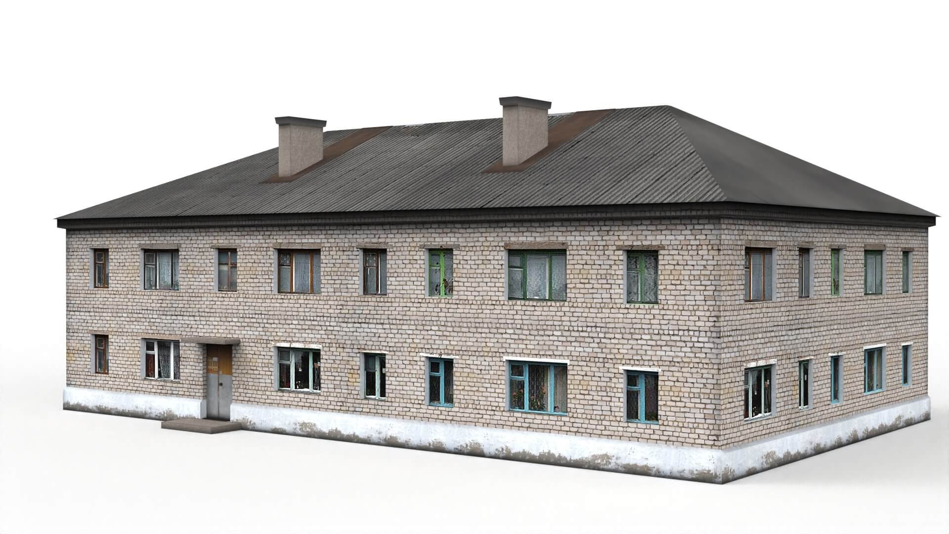 Two Story House - 3D Model by denlog