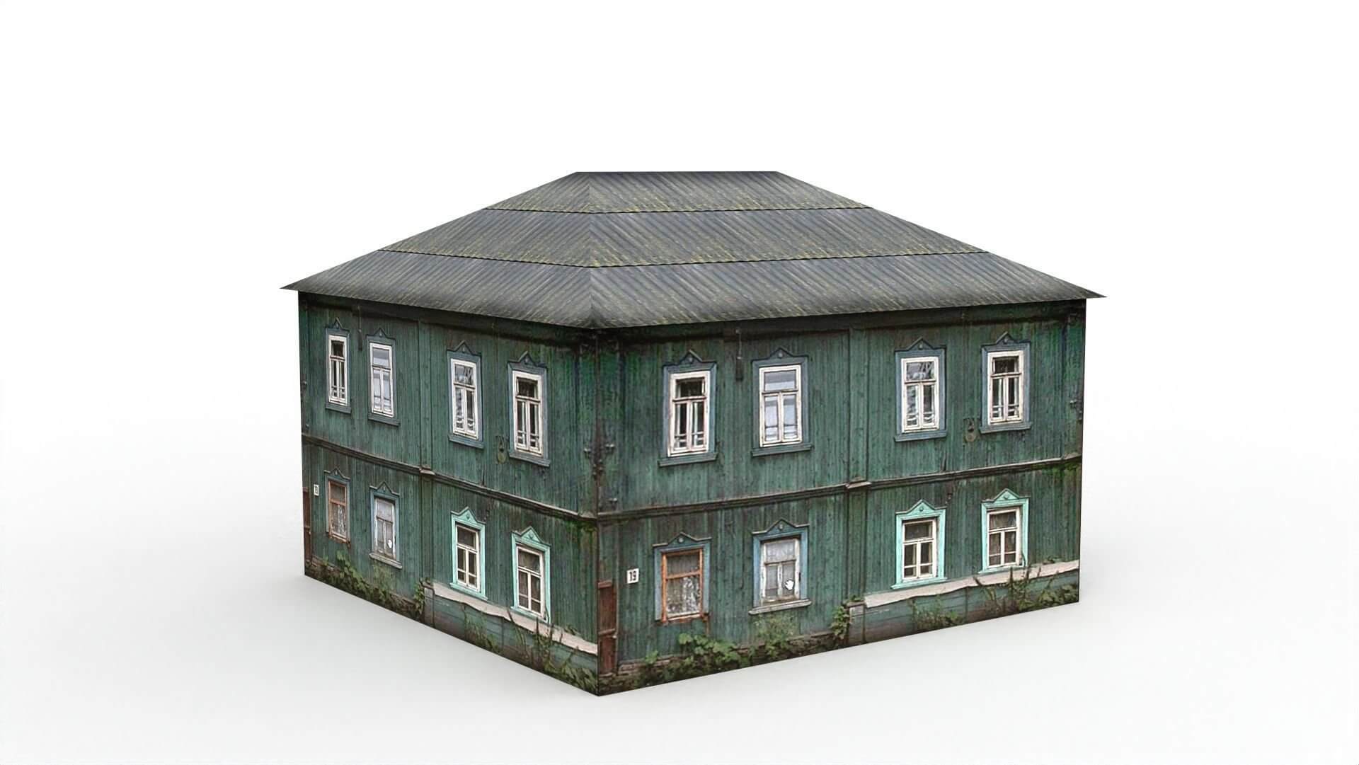 Two Story House - 3D Model by denlog