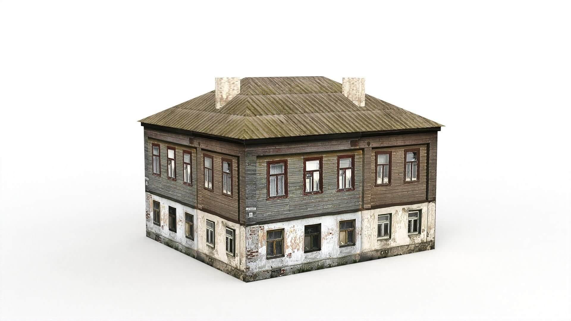 Two Story House - 3D Model by denlog