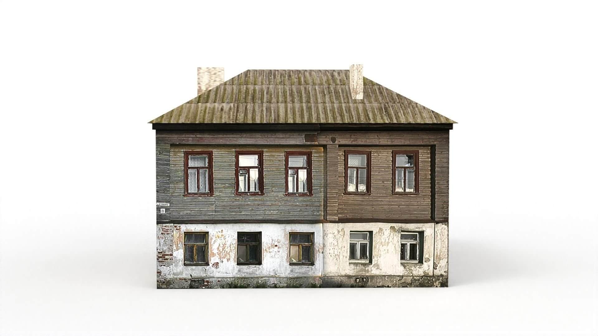 Two Story House - 3D Model by denlog