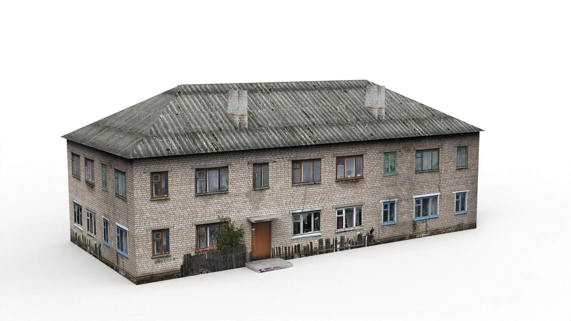 Two Story House - 3D Model by denlog