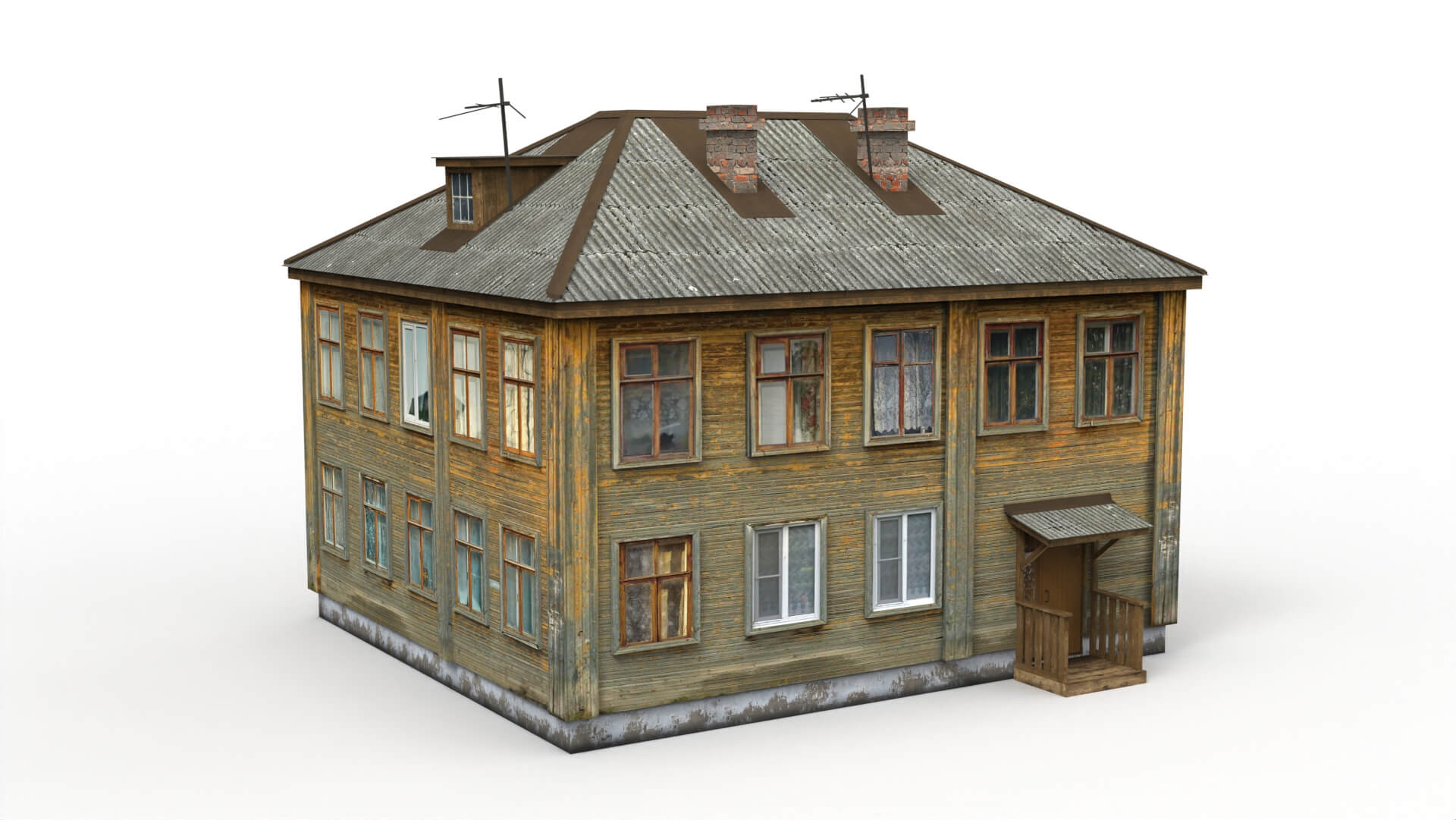 Two Story House - 3D Model by denlog