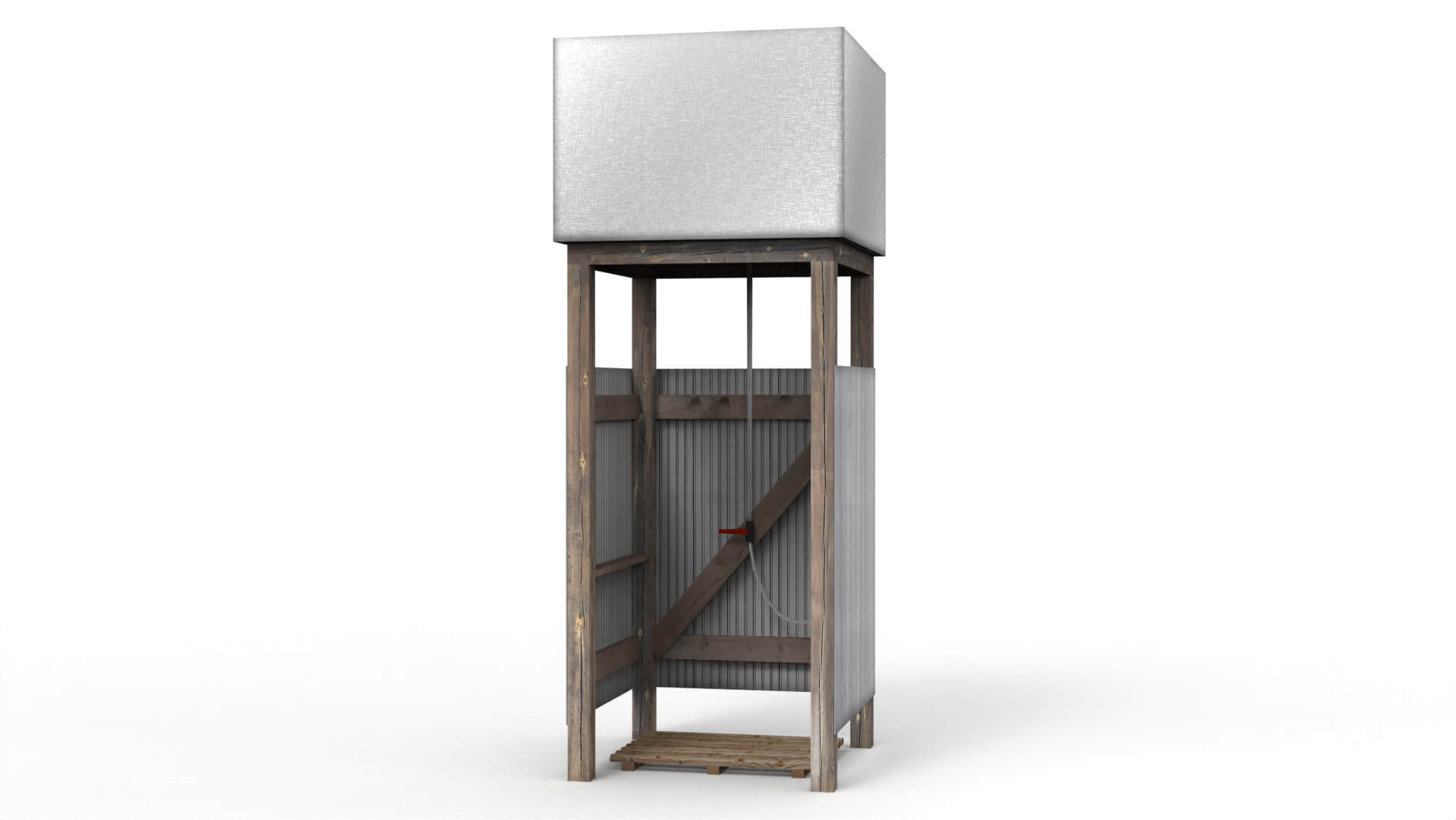 Village Shower Cabin - 3D Model by denlog