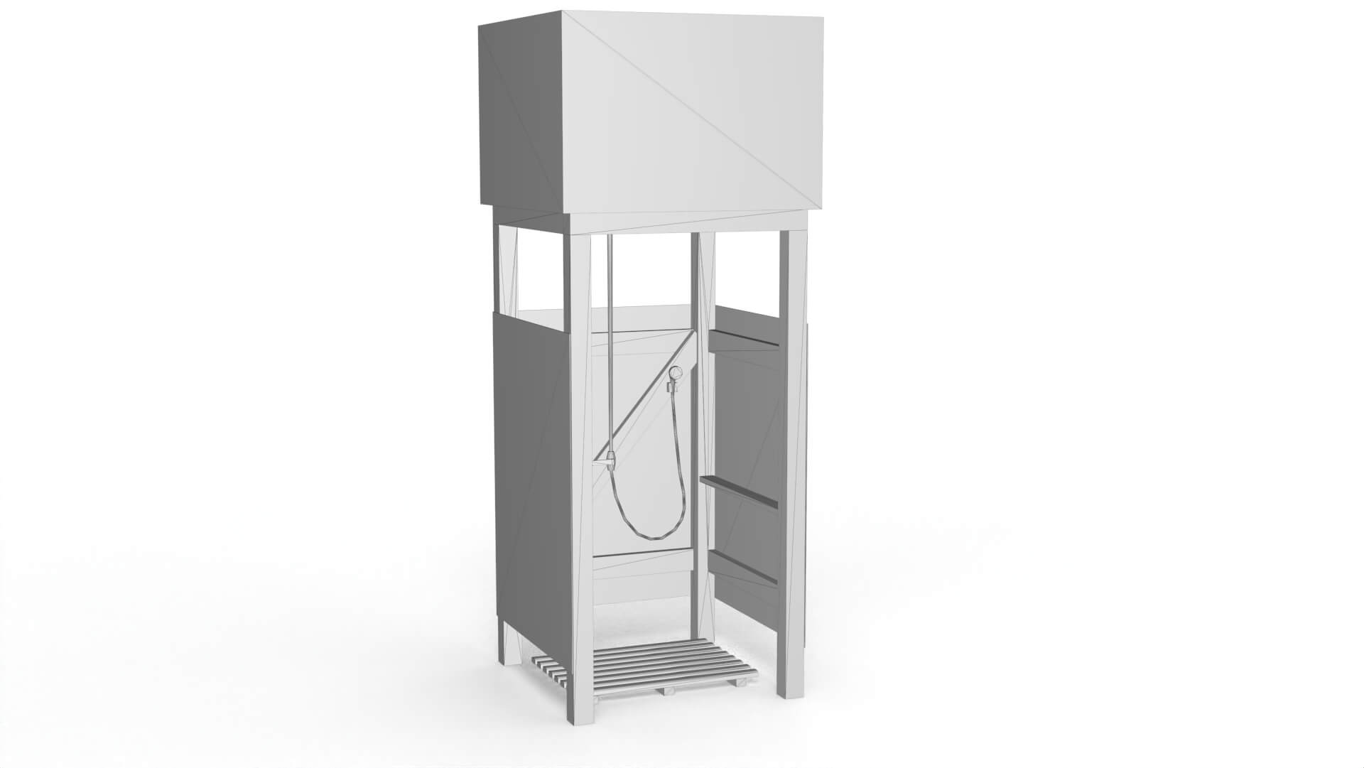 Village Shower Cabin - 3D Model by denlog