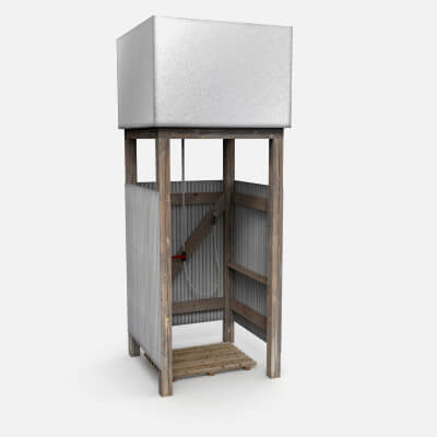 Village Shower Cabin - 3D Model by denlog
