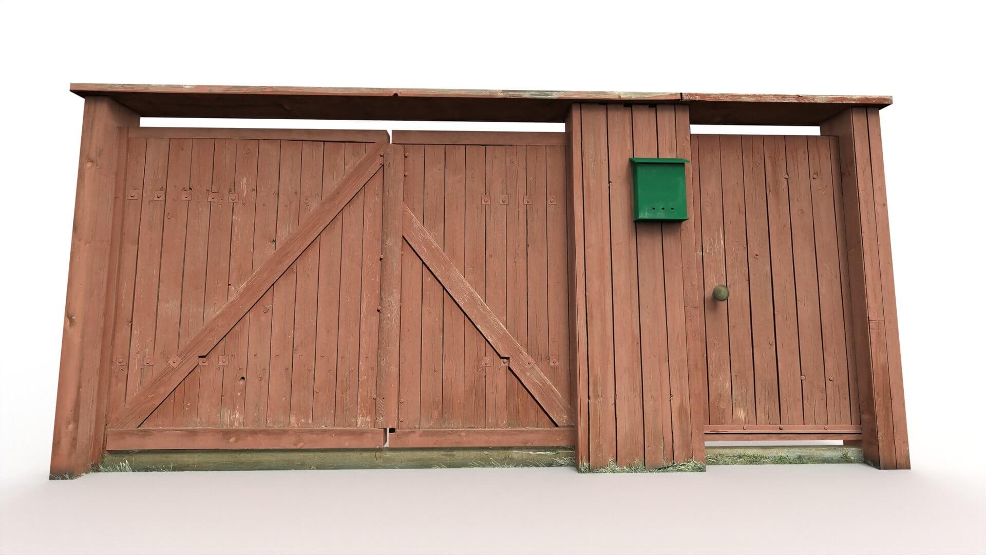 Wooden Gate - 3D Model by denlog