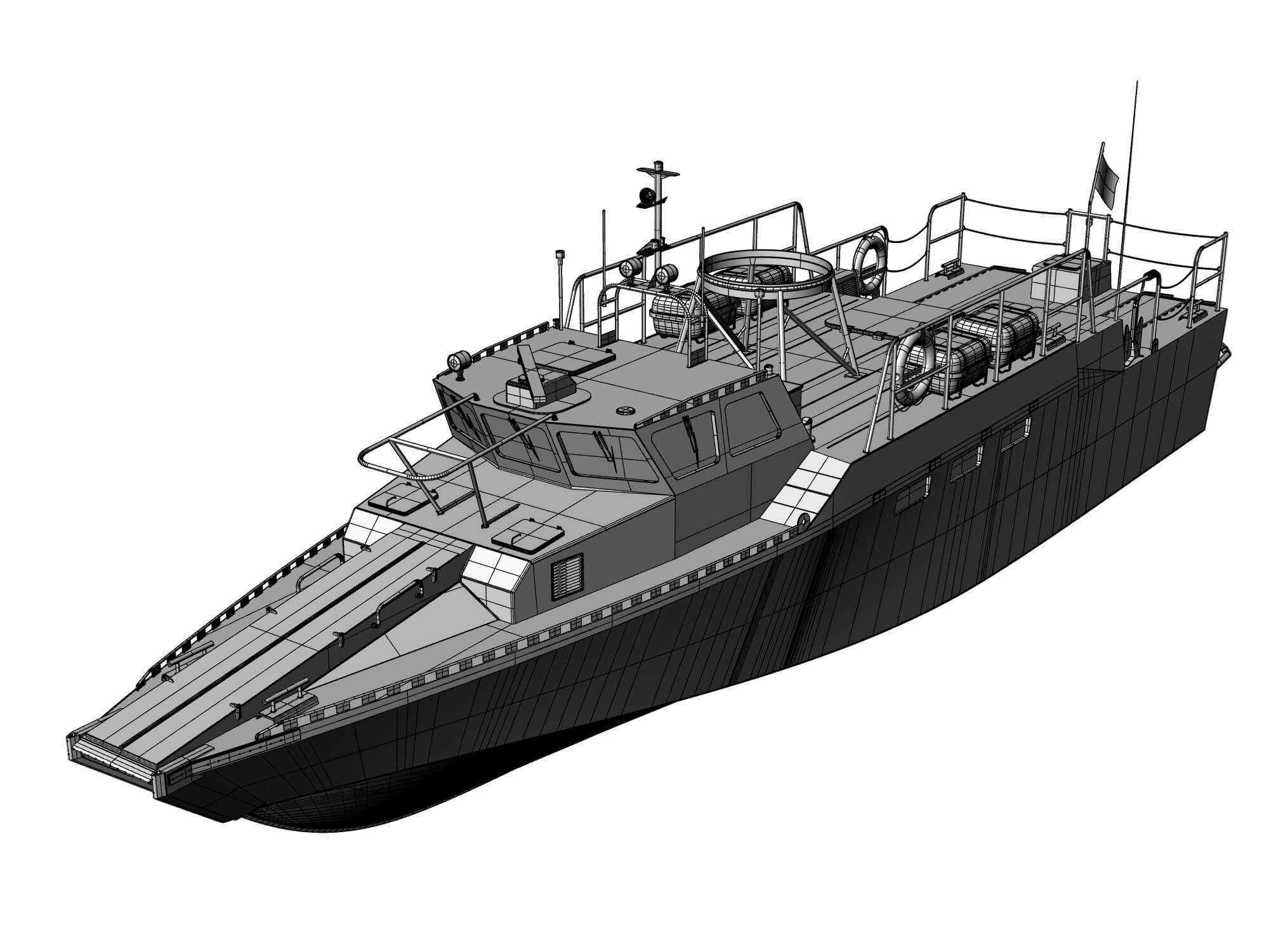 Combat Boat - 3D Model by DennyCG