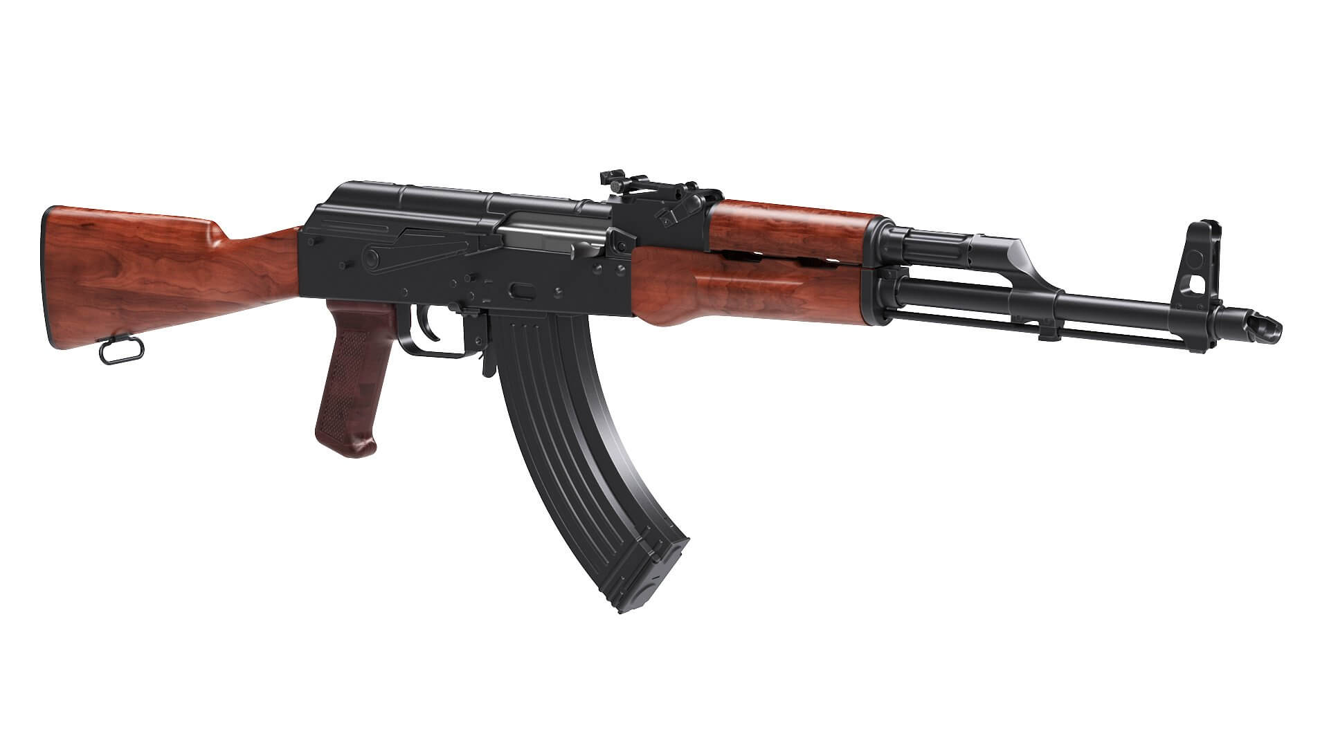 AKM Automatic Rifle with Inner Workings - 3D Model by DennyCG