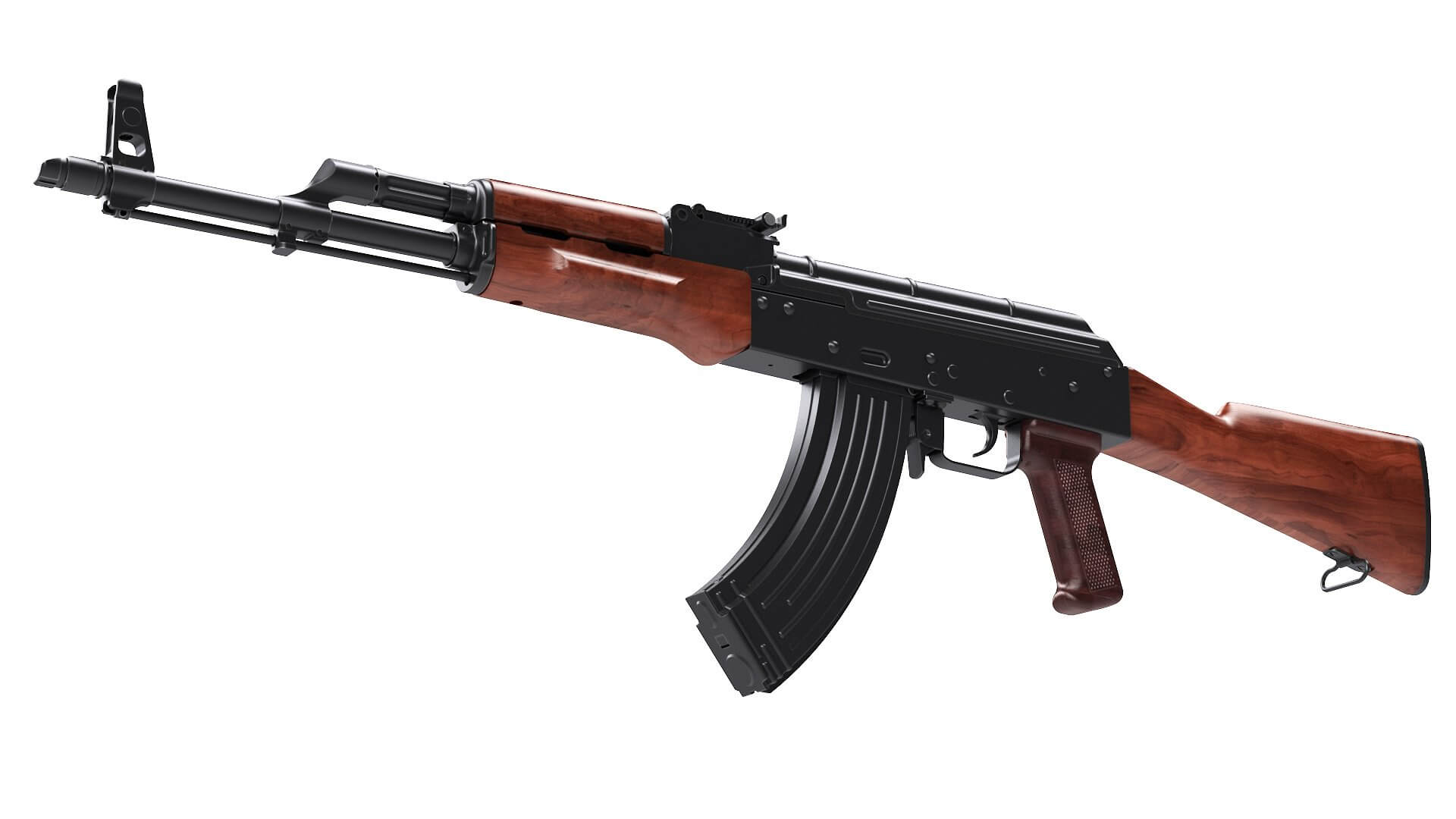 AKM Automatic Rifle with Inner Workings - 3D Model by DennyCG