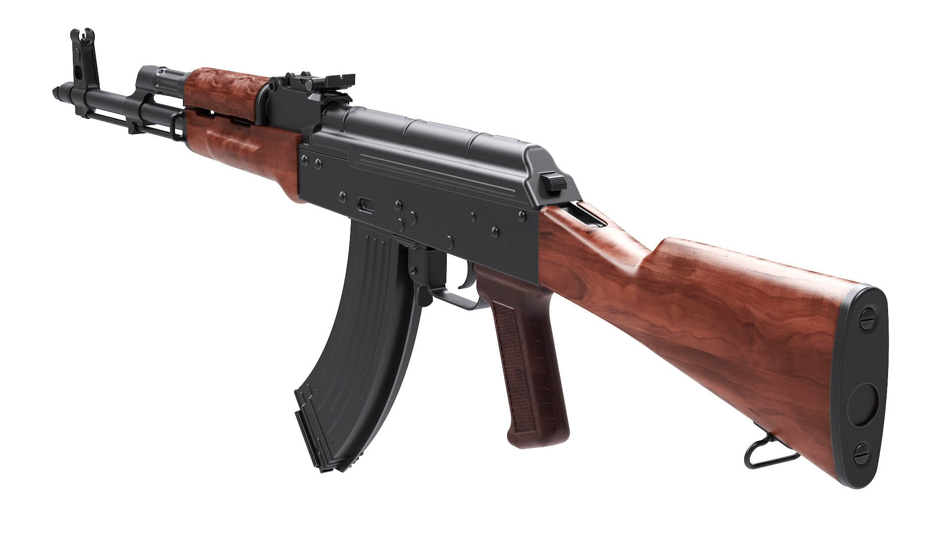 AKM Automatic Rifle with Inner Workings - 3D Model by DennyCG