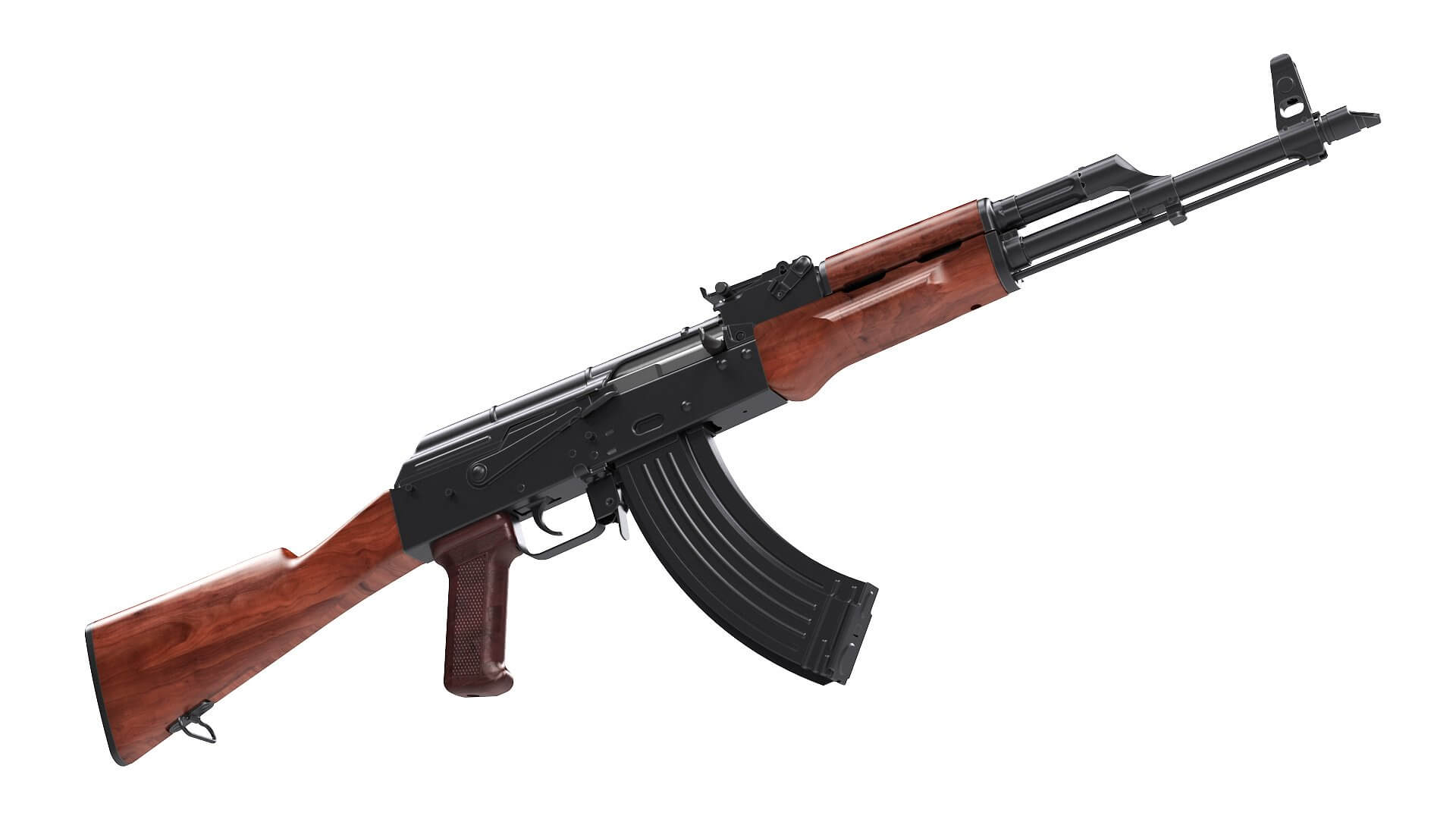 AKM Automatic Rifle with Inner Workings - 3D Model by DennyCG