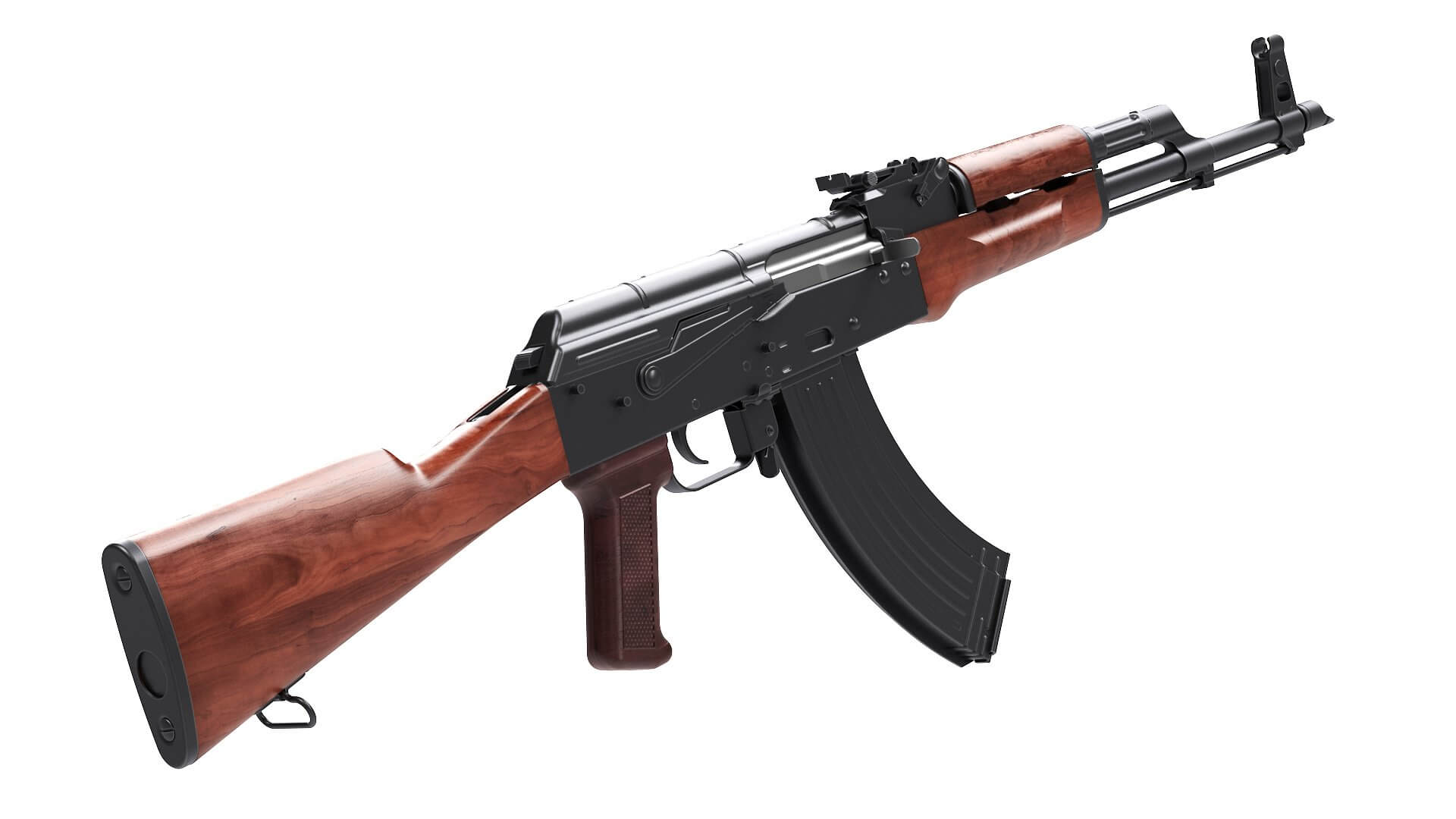 AKM Automatic Rifle with Inner Workings - 3D Model by DennyCG