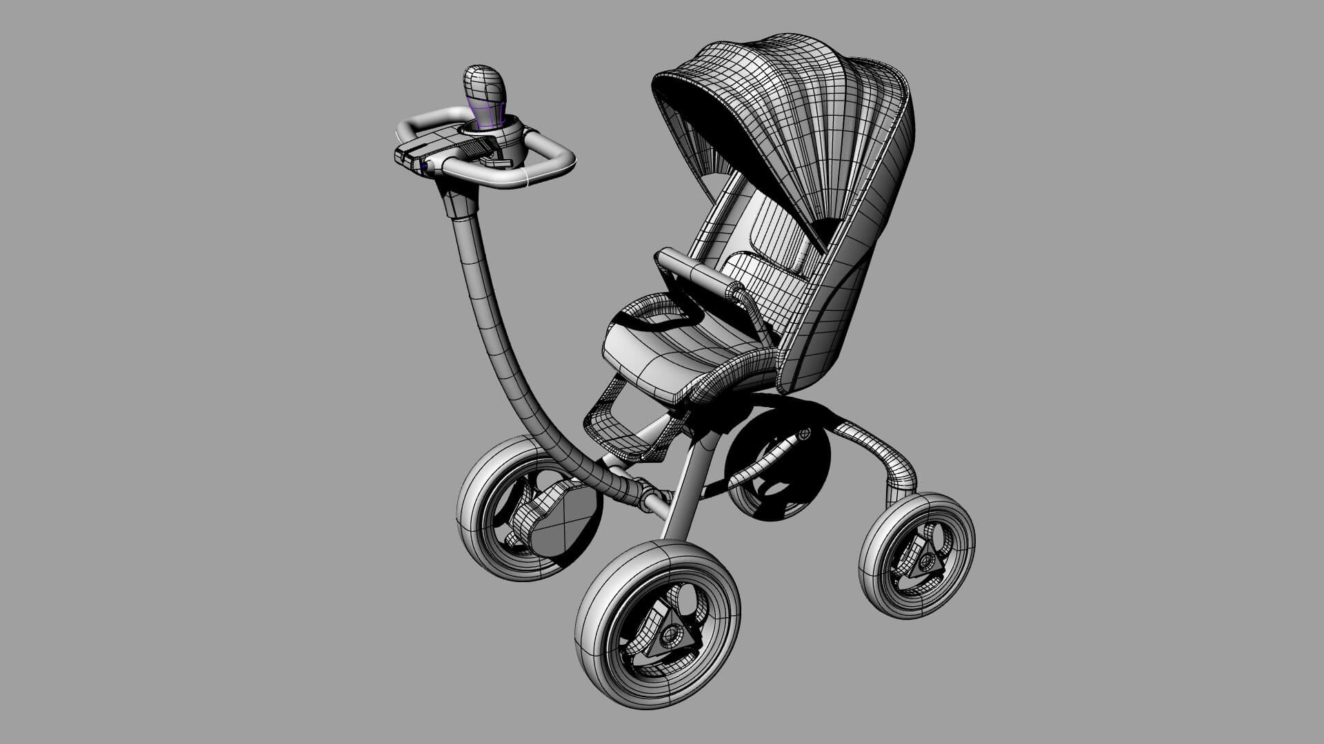 Baby Stroller - 3D Model by DennyCG
