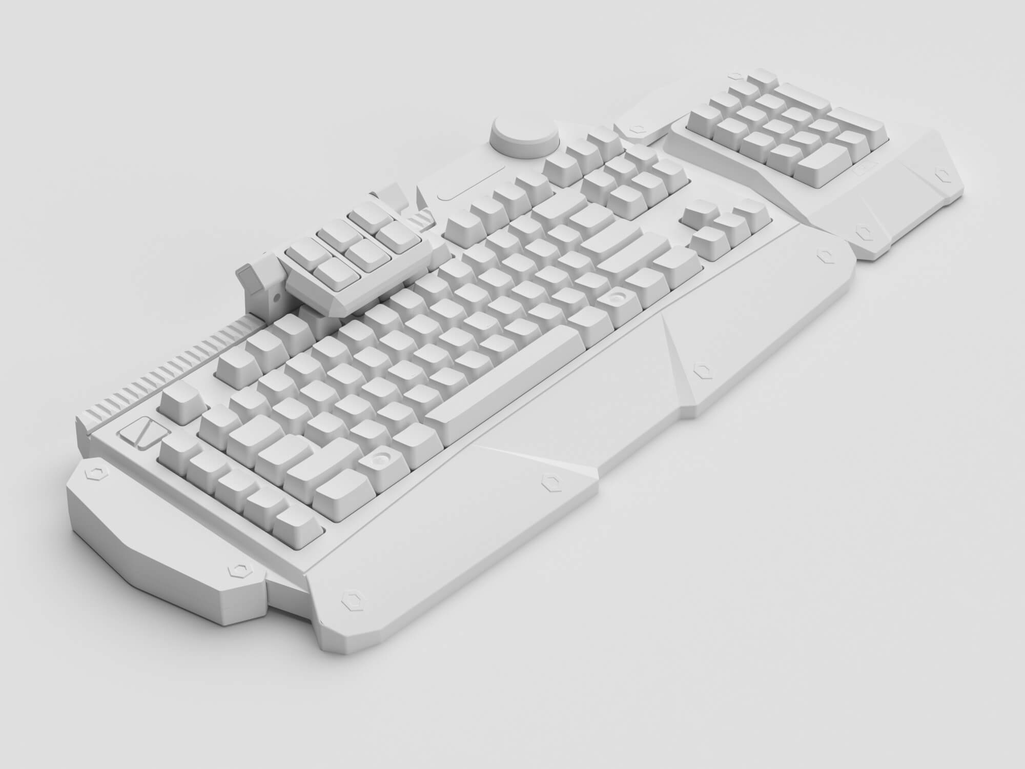 Computer Keyboard 02 - 3D Model by DennyCG