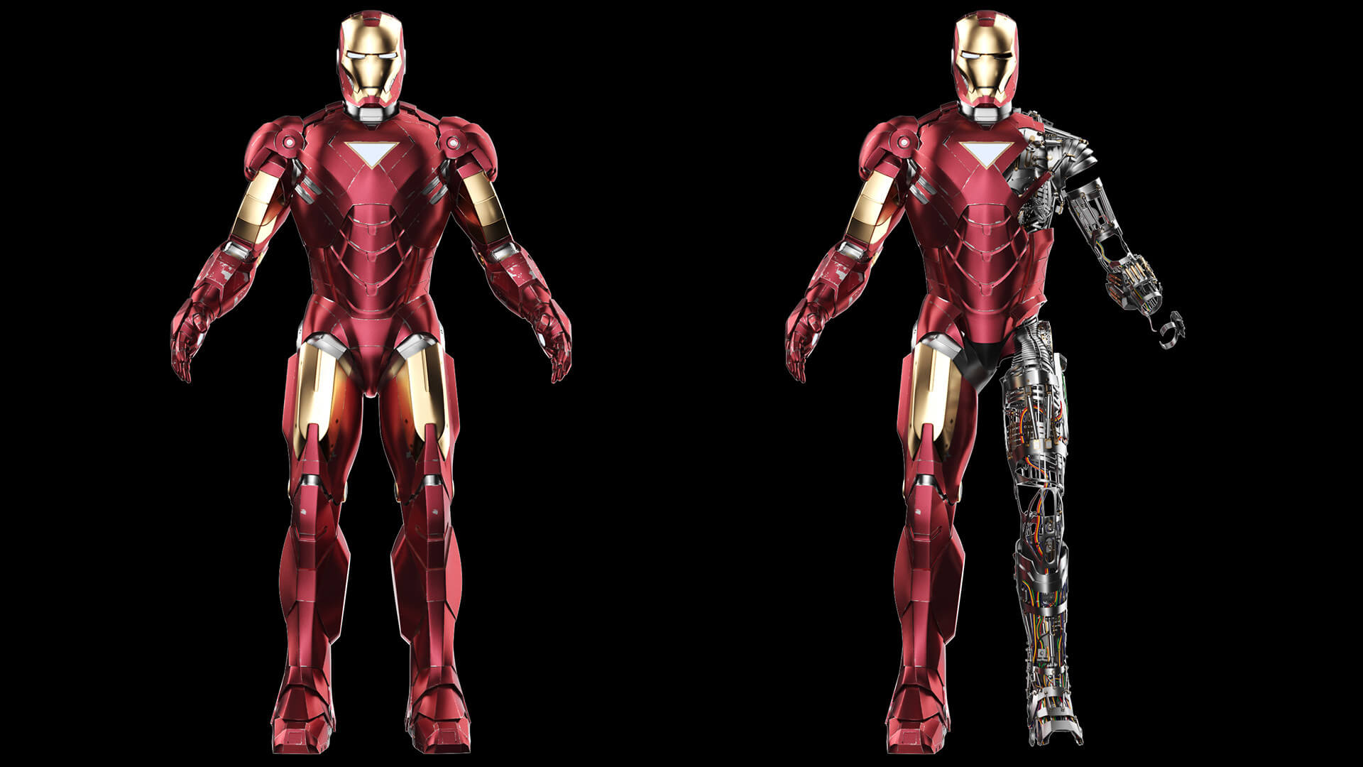 Iron Man 17 3D Render, Digital Art by DennyCG