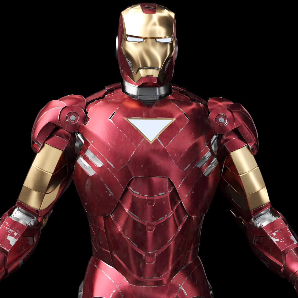 Iron Man 17 3D Render, Digital Art by DennyCG