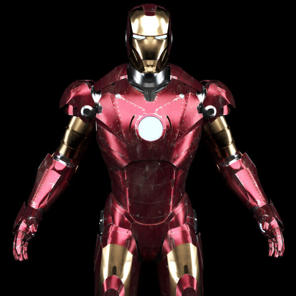 Iron Man 17 3D Render, Digital Art by DennyCG