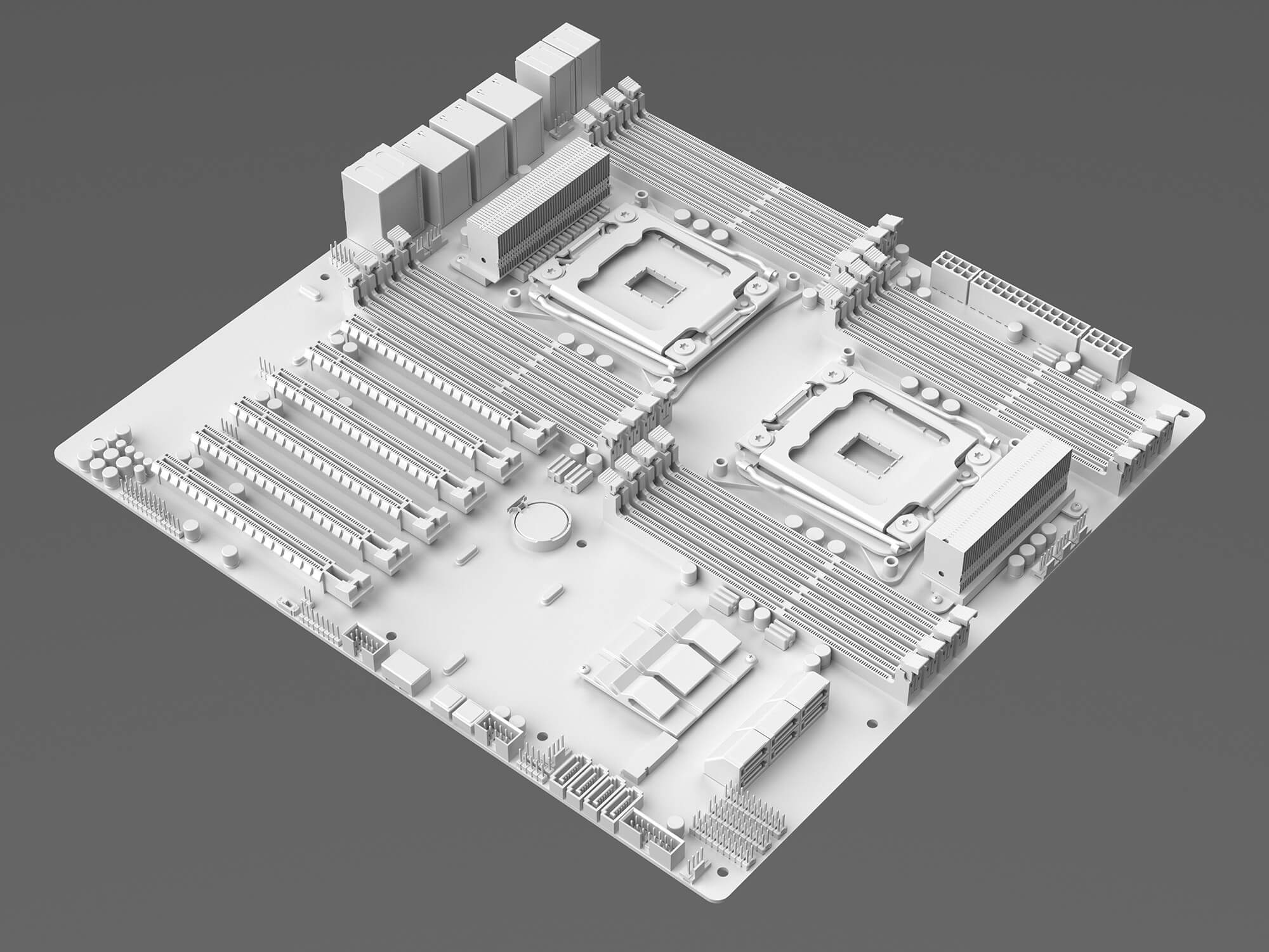 Gaming Motherboard - 3D Model by DennyCG