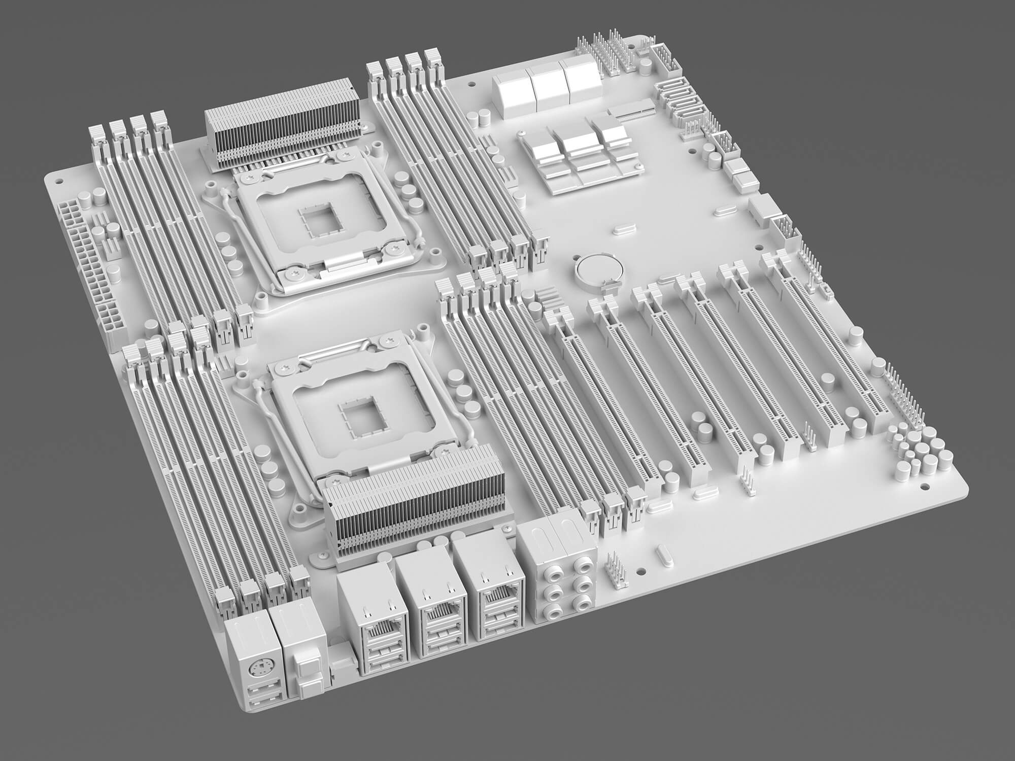 Gaming Motherboard - 3D Model by DennyCG