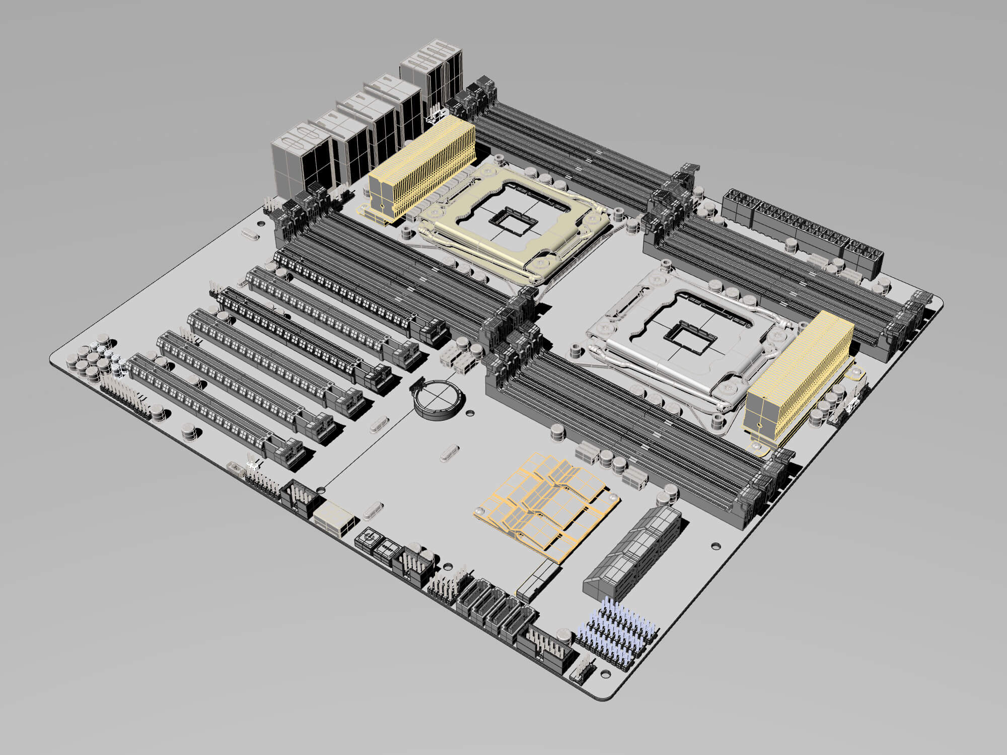Gaming Motherboard - 3D Model by DennyCG