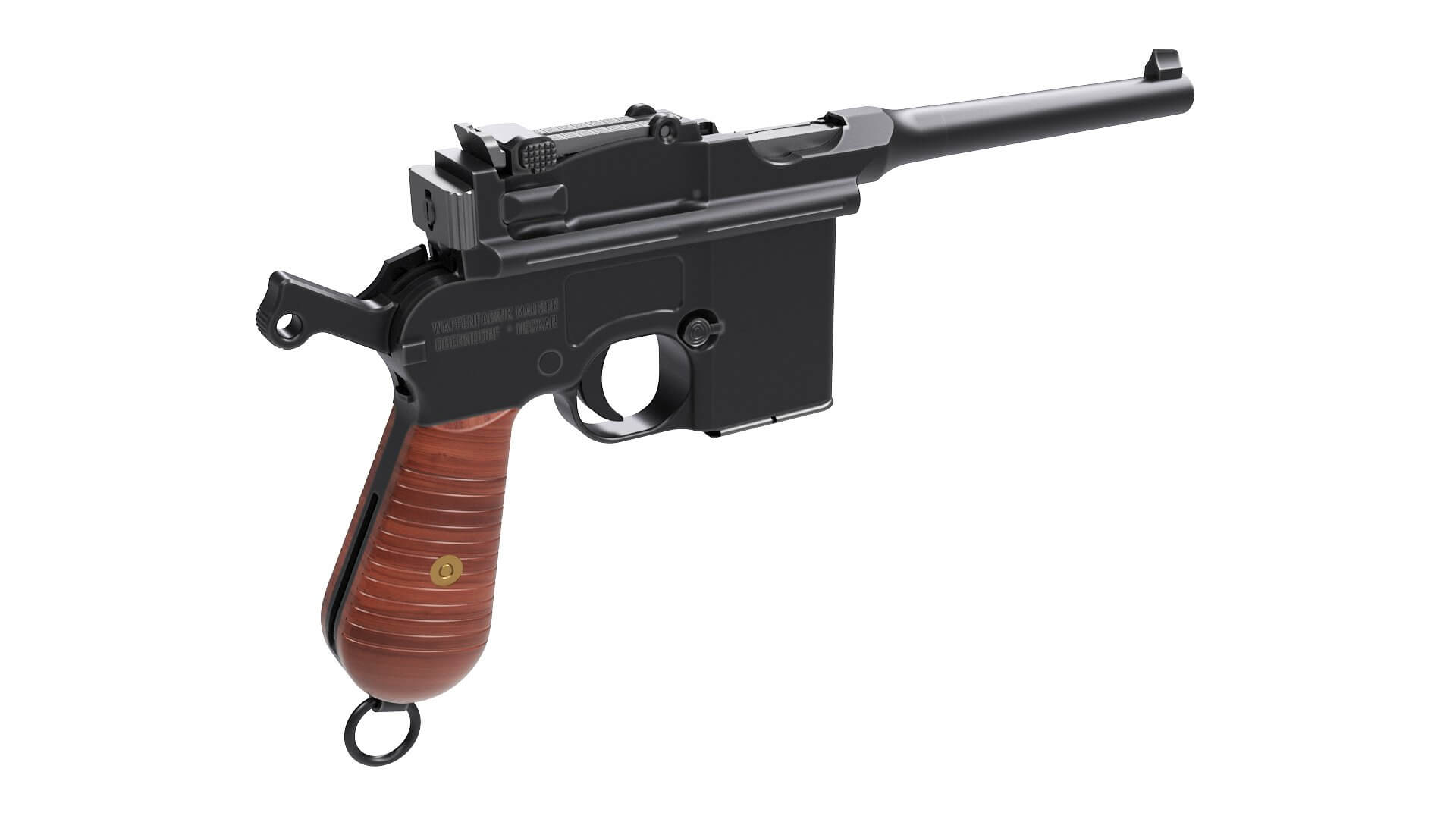 Mauser Pistol 711 with Inner Workings - 3D Model by DennyCG