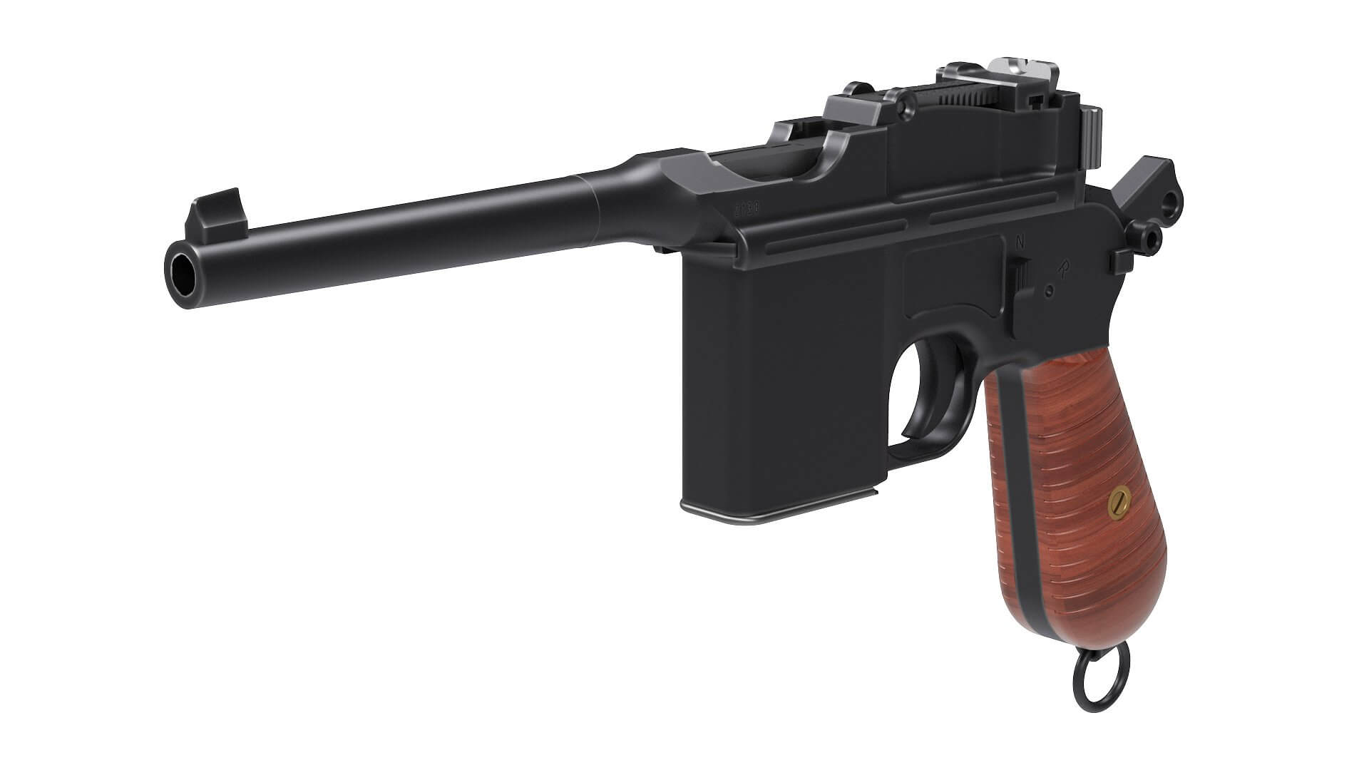 Mauser Pistol 711 with Inner Workings - 3D Model by DennyCG