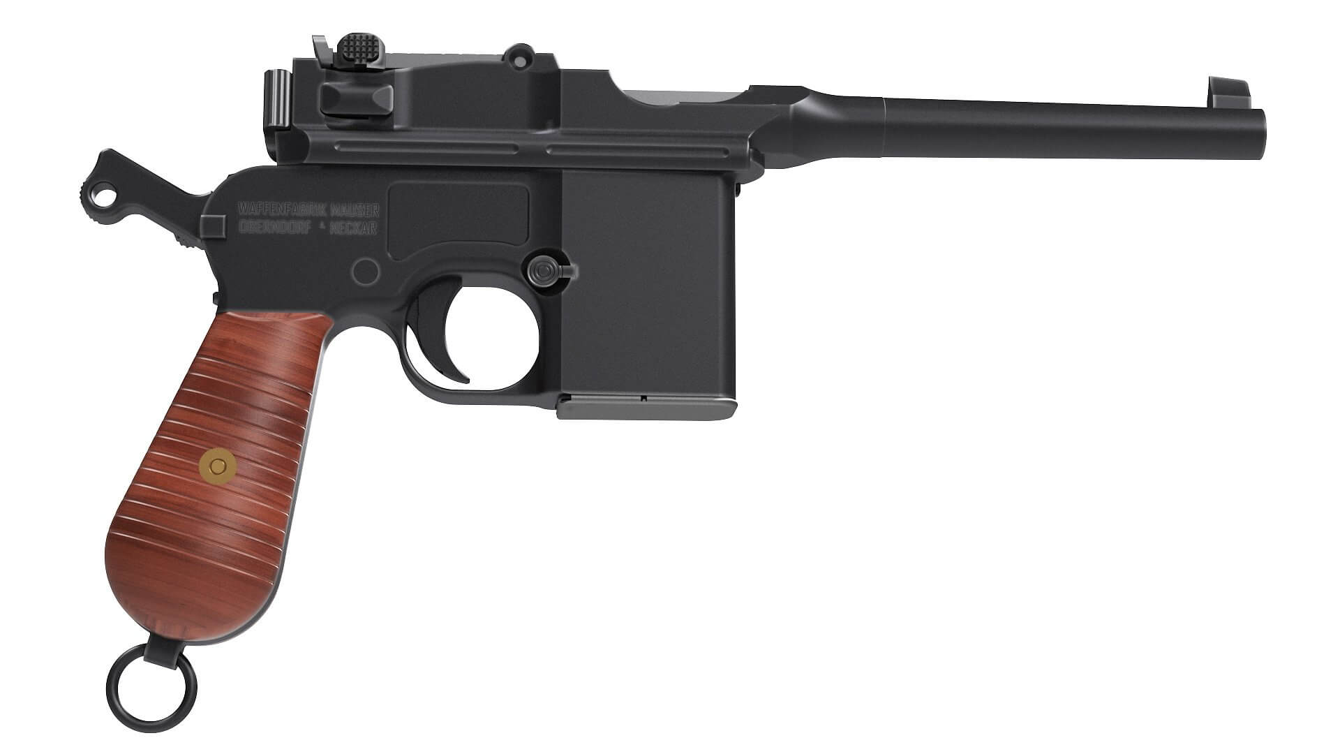 Mauser Pistol 711 with Inner Workings - 3D Model by DennyCG