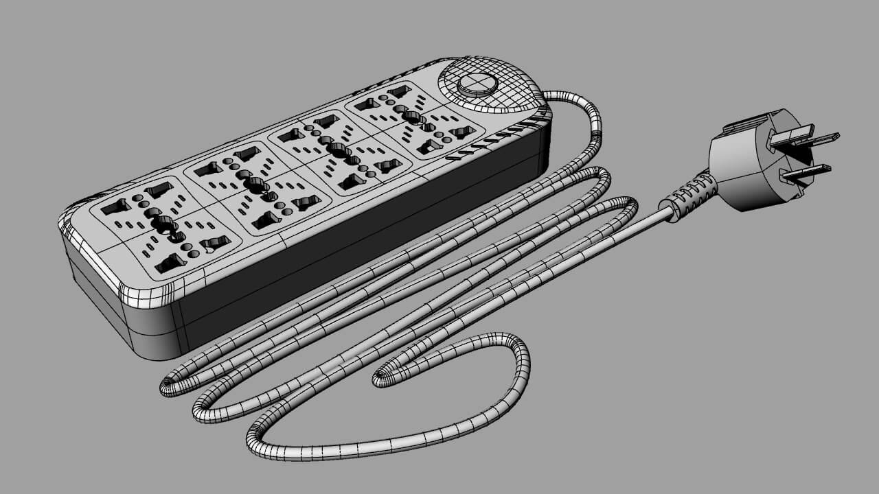 Power Strip - 3D Model by DennyCG