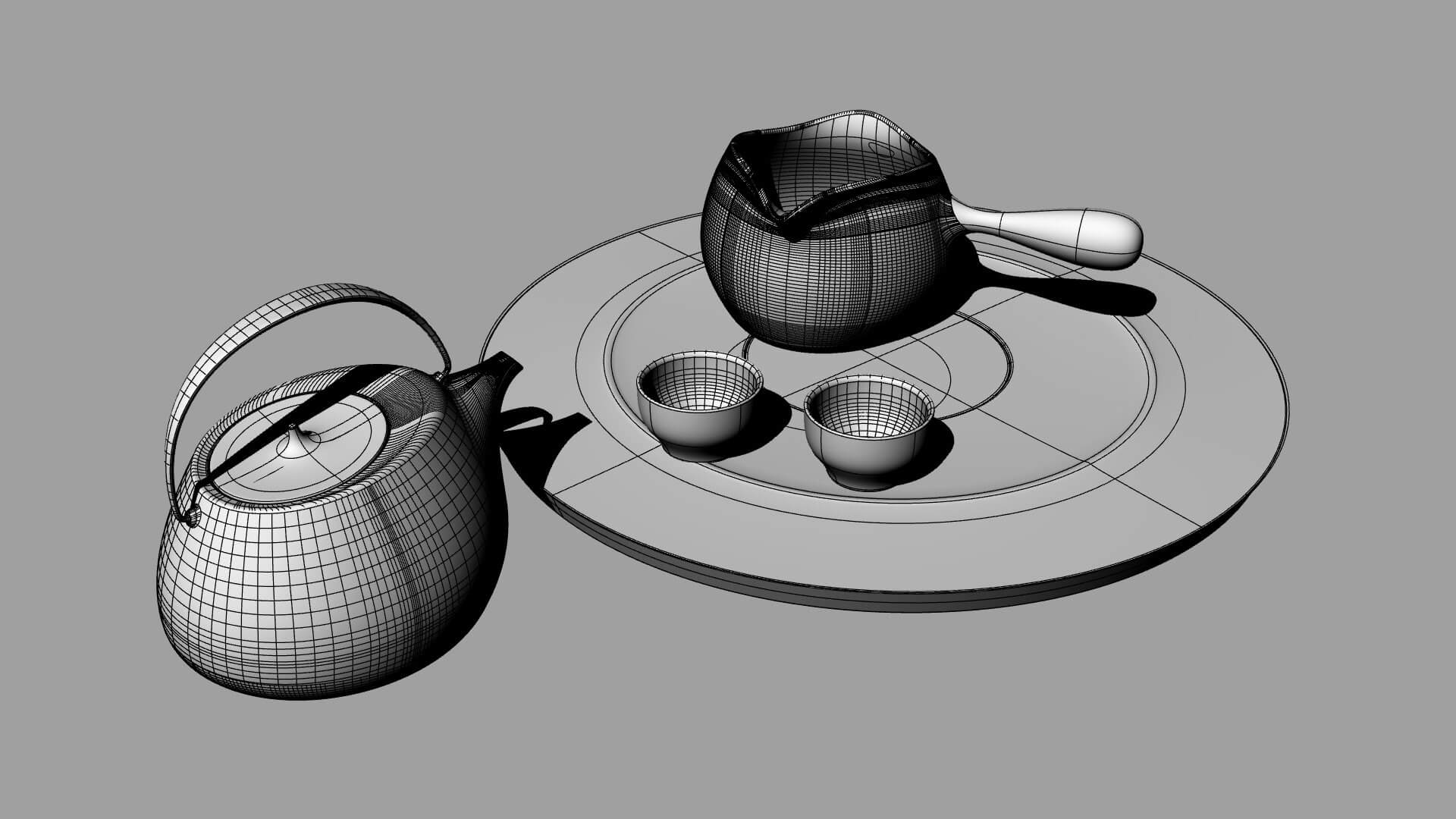 Tea Set - 3D Model by DennyCG