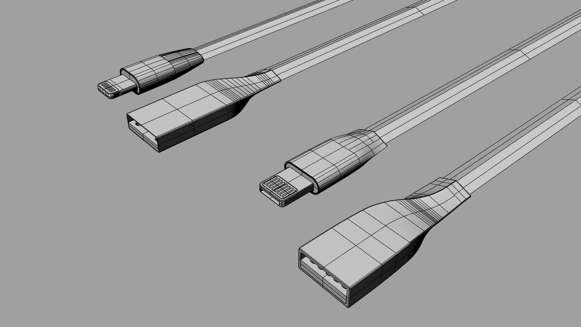 USB Cable - 3D Model by DennyCG
