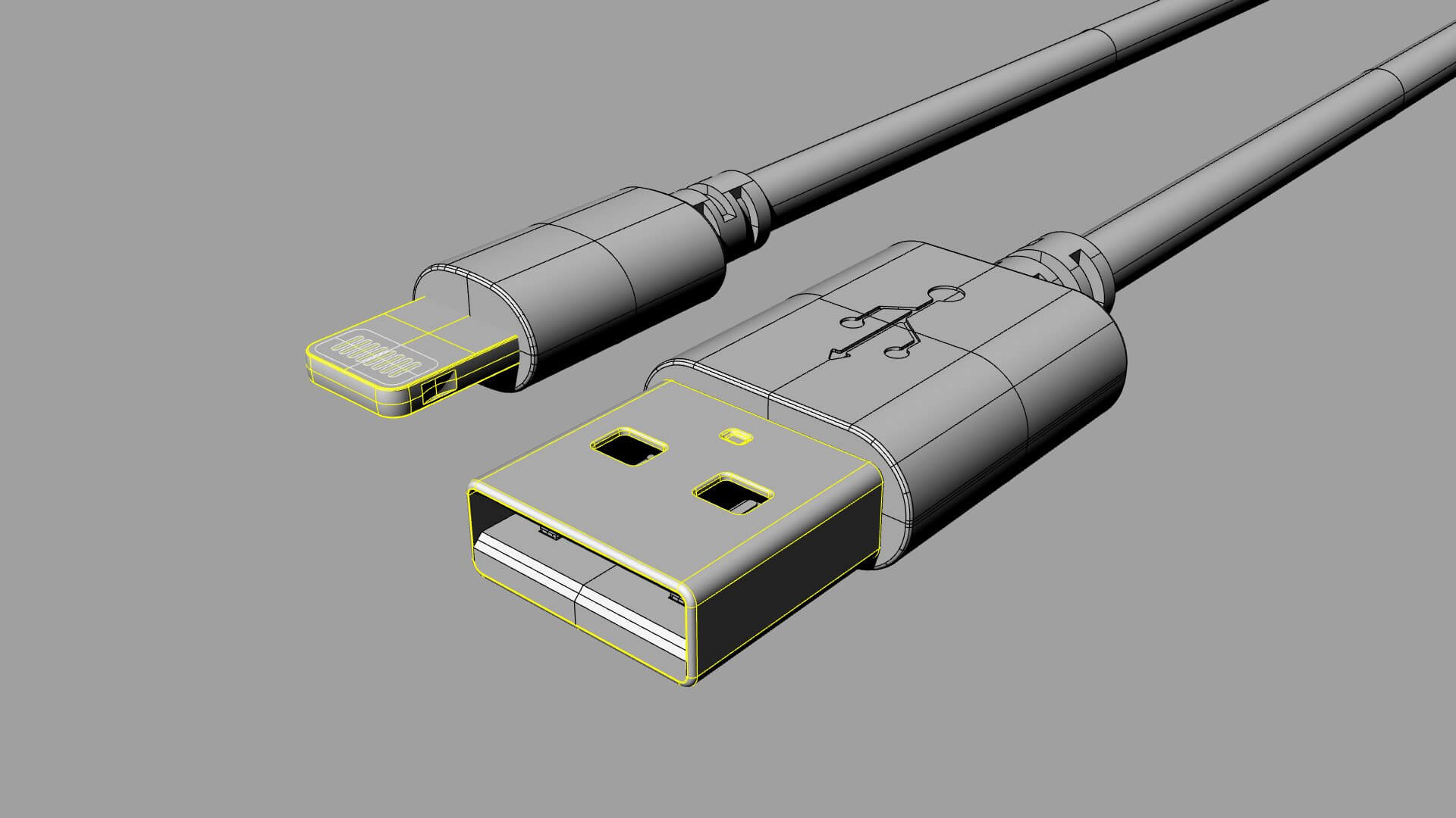 USB Cable - 3D Model by DennyCG