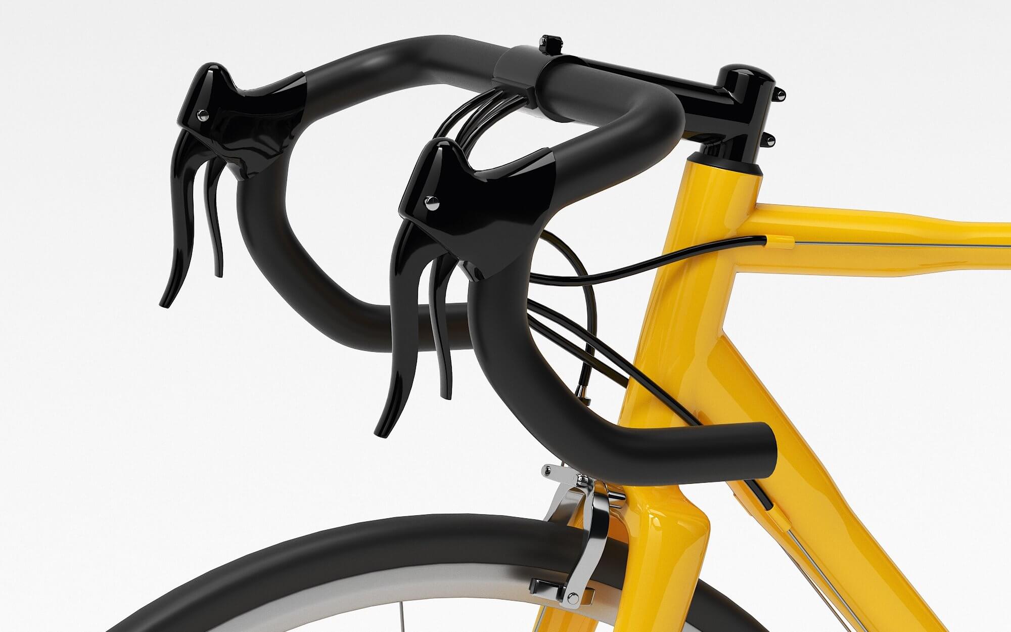 Yellow Racing Bike - 3D Model by DennyCG
