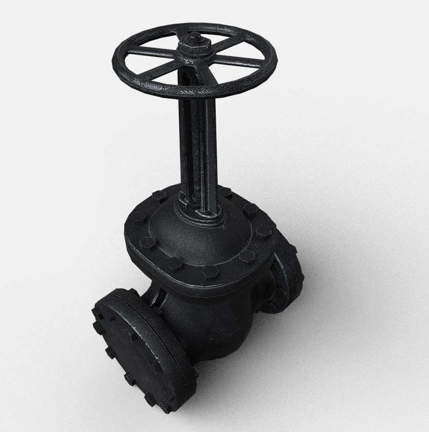 Big Pipe Check Valve - 3D Model by Derdent
