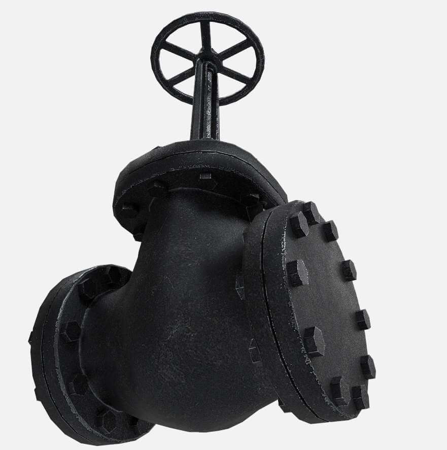 Big Pipe Check Valve - 3D Model by Derdent