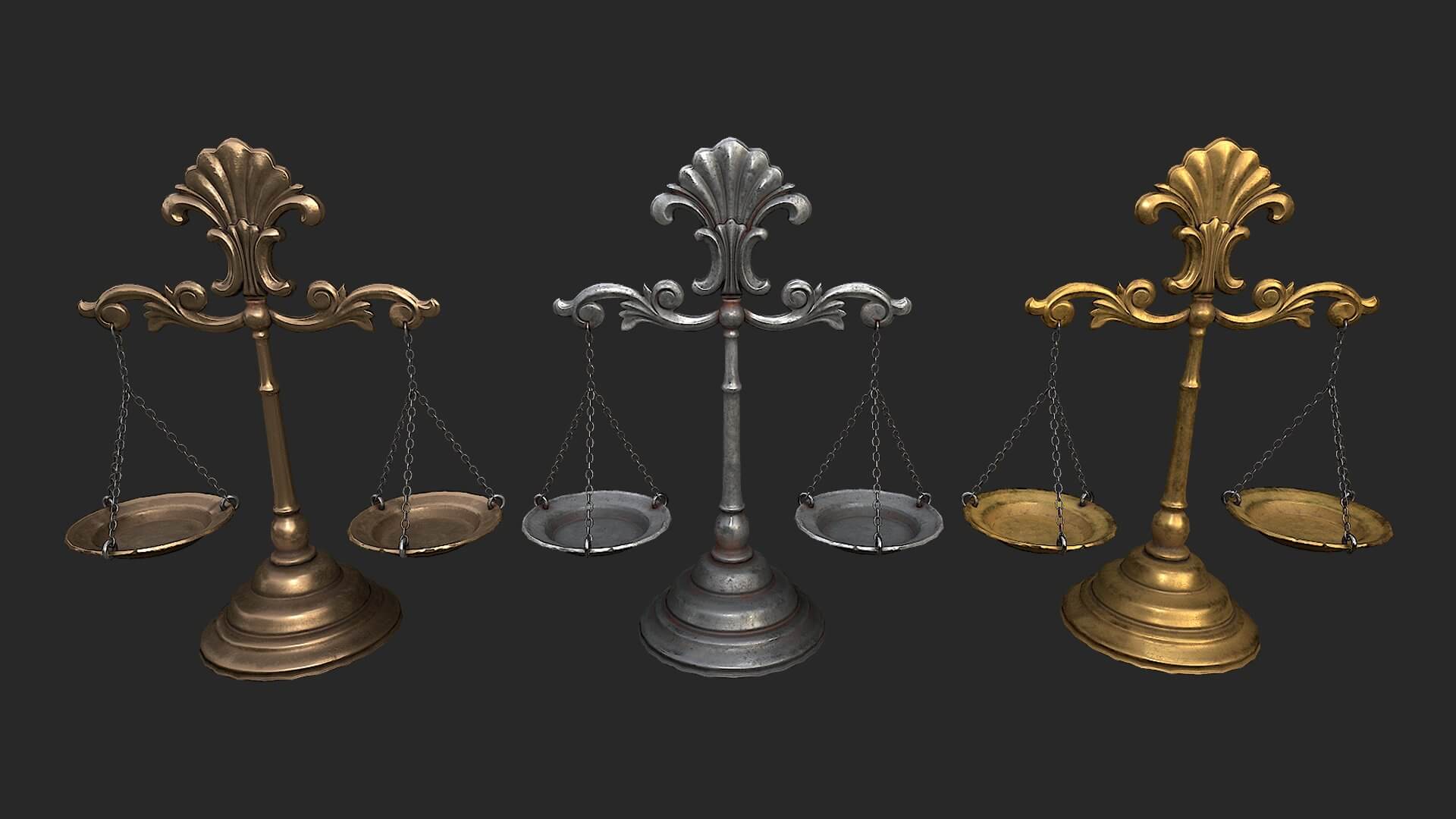 Balance Scales - 3D Model by Dereza