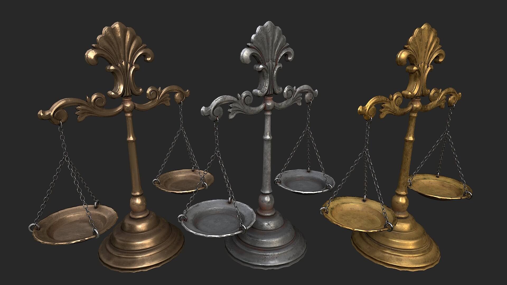 Balance Scales - 3D Model by Dereza