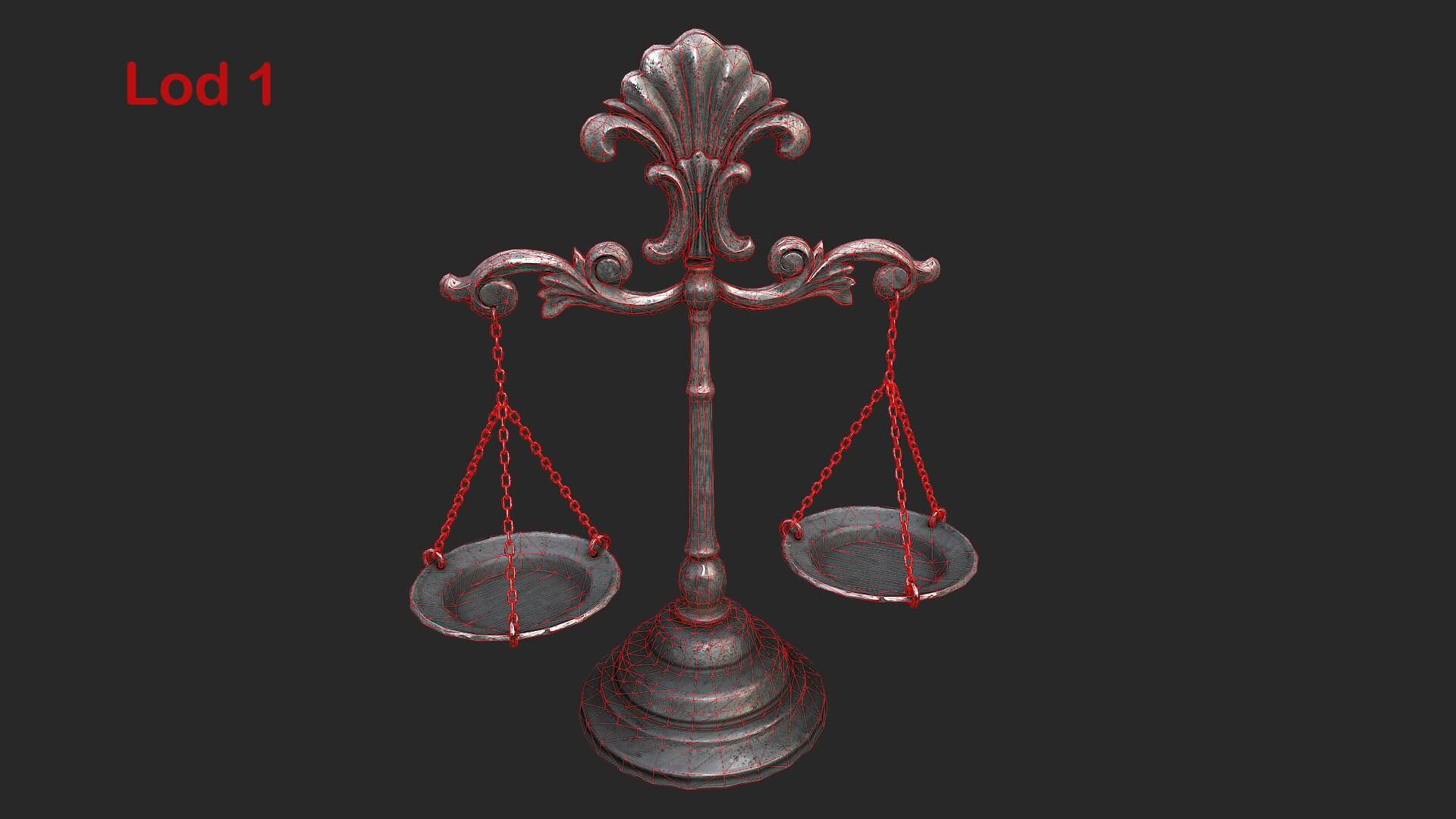 Balance Scales - 3D Model by Dereza