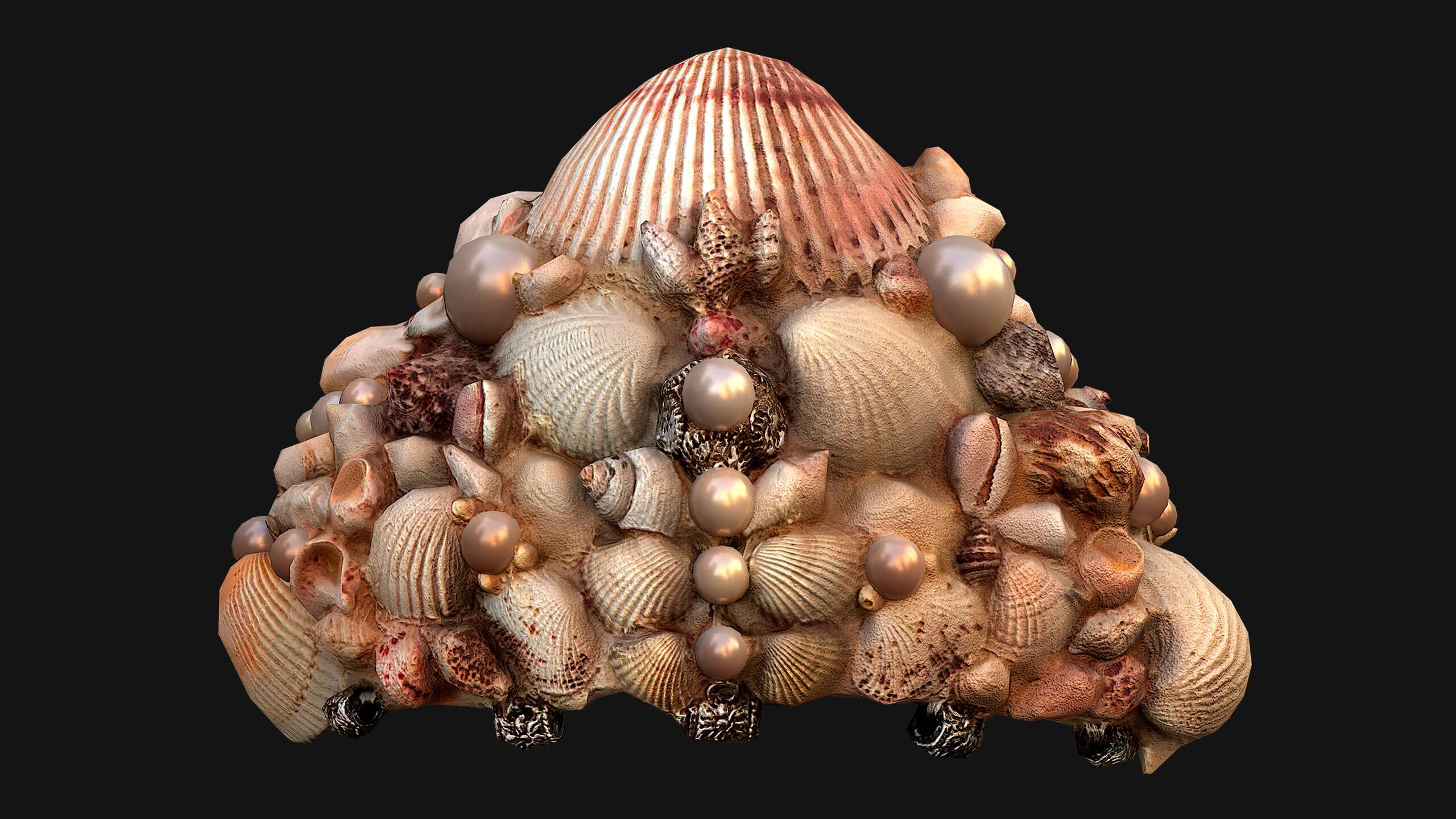 Barbie Crown Seashell Tiara - 3D Model by Dereza