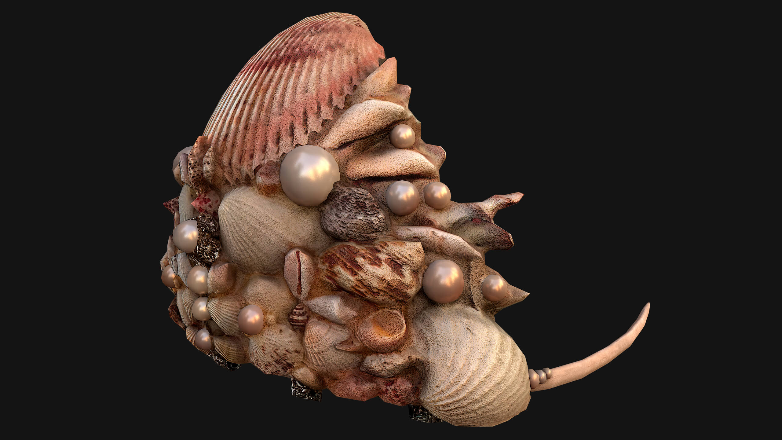 Barbie Crown Seashell Tiara - 3D Model by Dereza