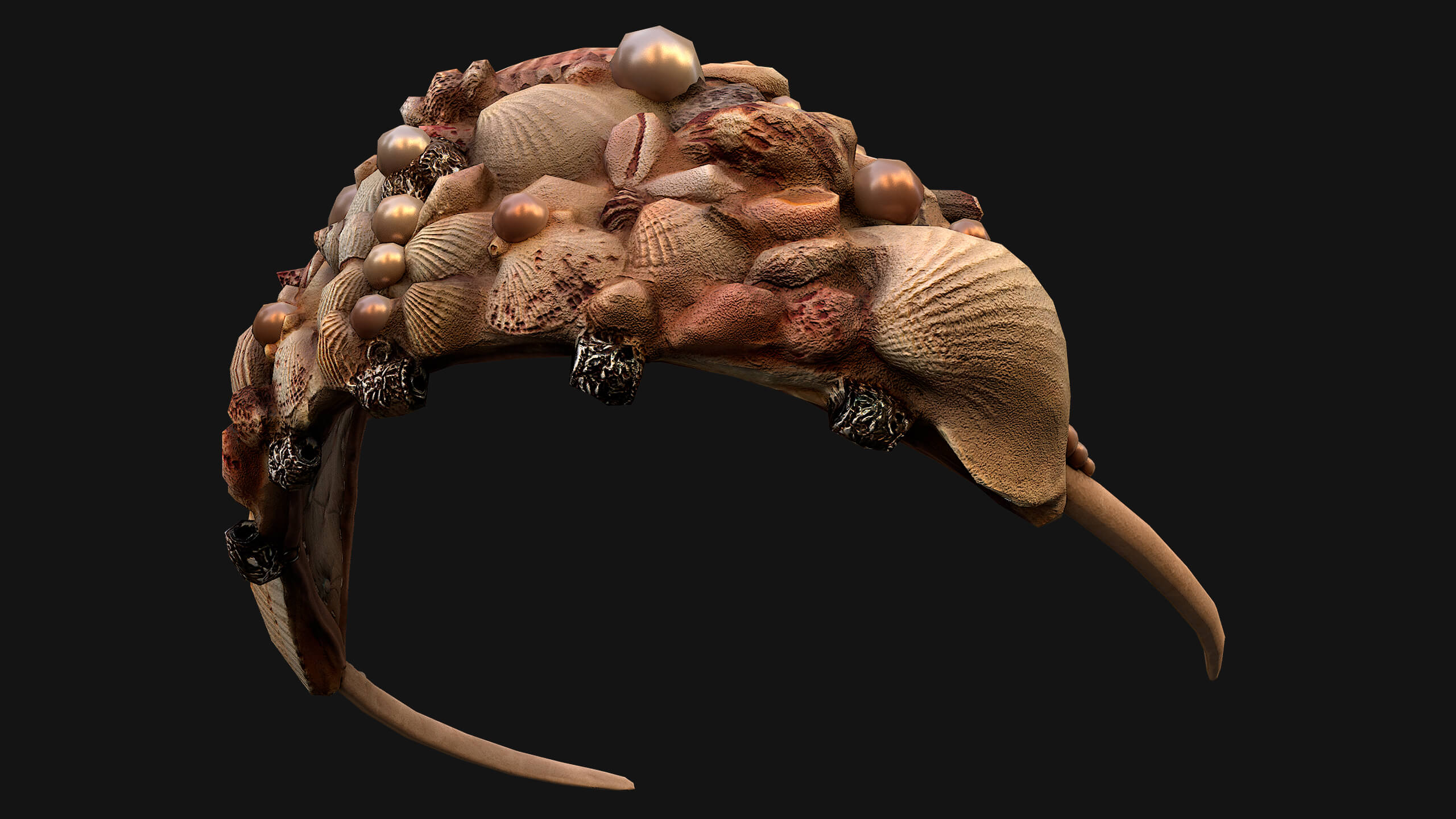 Barbie Crown Seashell Tiara - 3D Model by Dereza