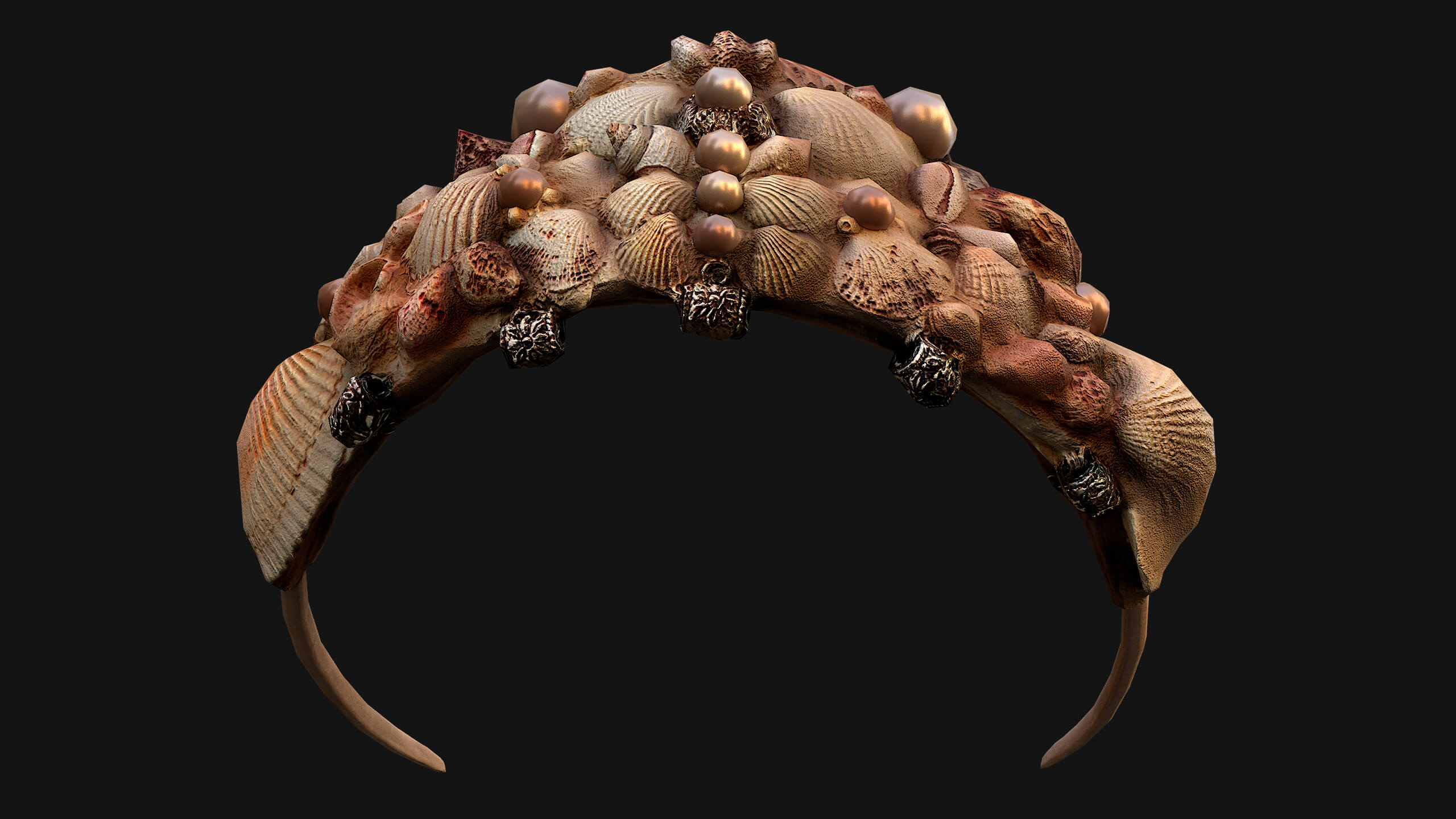 Barbie Crown Seashell Tiara - 3D Model by Dereza